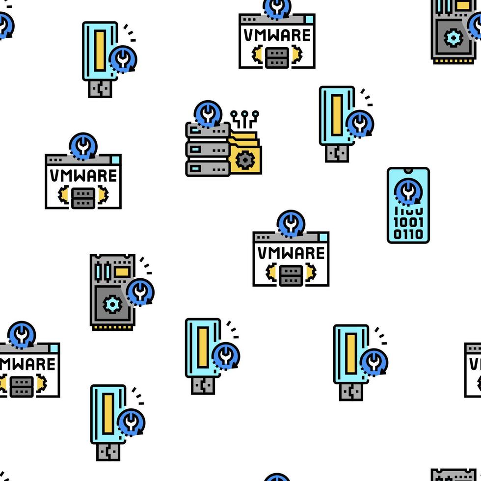 Data Recovery Computer Processing Vector Seamless Pattern 10349429