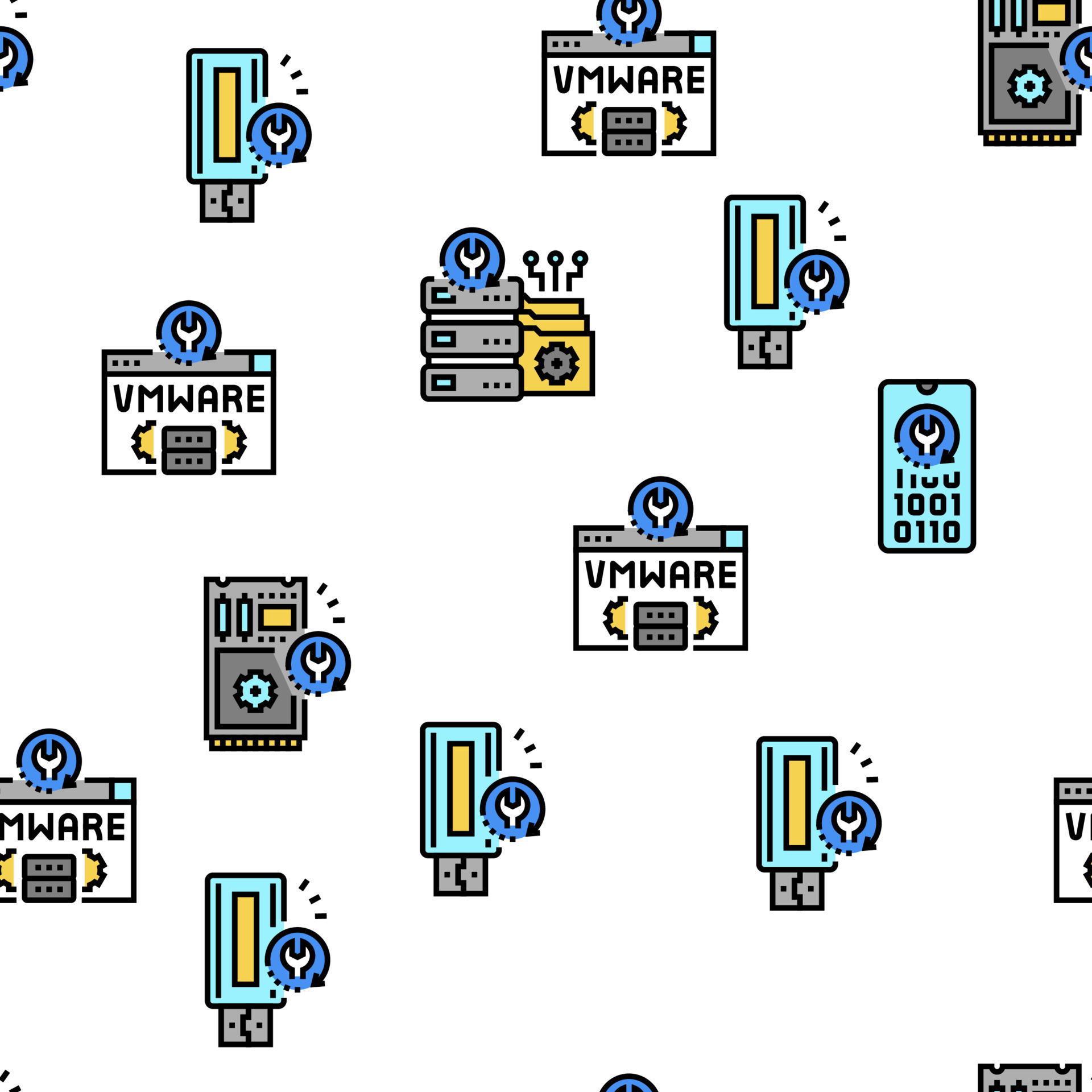 Data Recovery Computer Processing Vector Seamless Pattern 10349429 Vector Art at Vecteezy