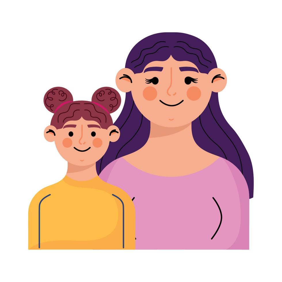 Mother With Daughter 10350736 Vector Art At Vecteezy
