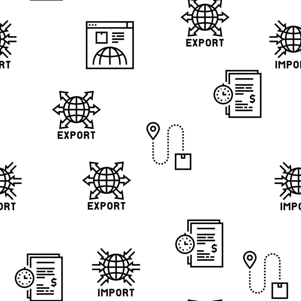 Export Import Logistic Vector Seamless Pattern 10353578 Vector Art at ...