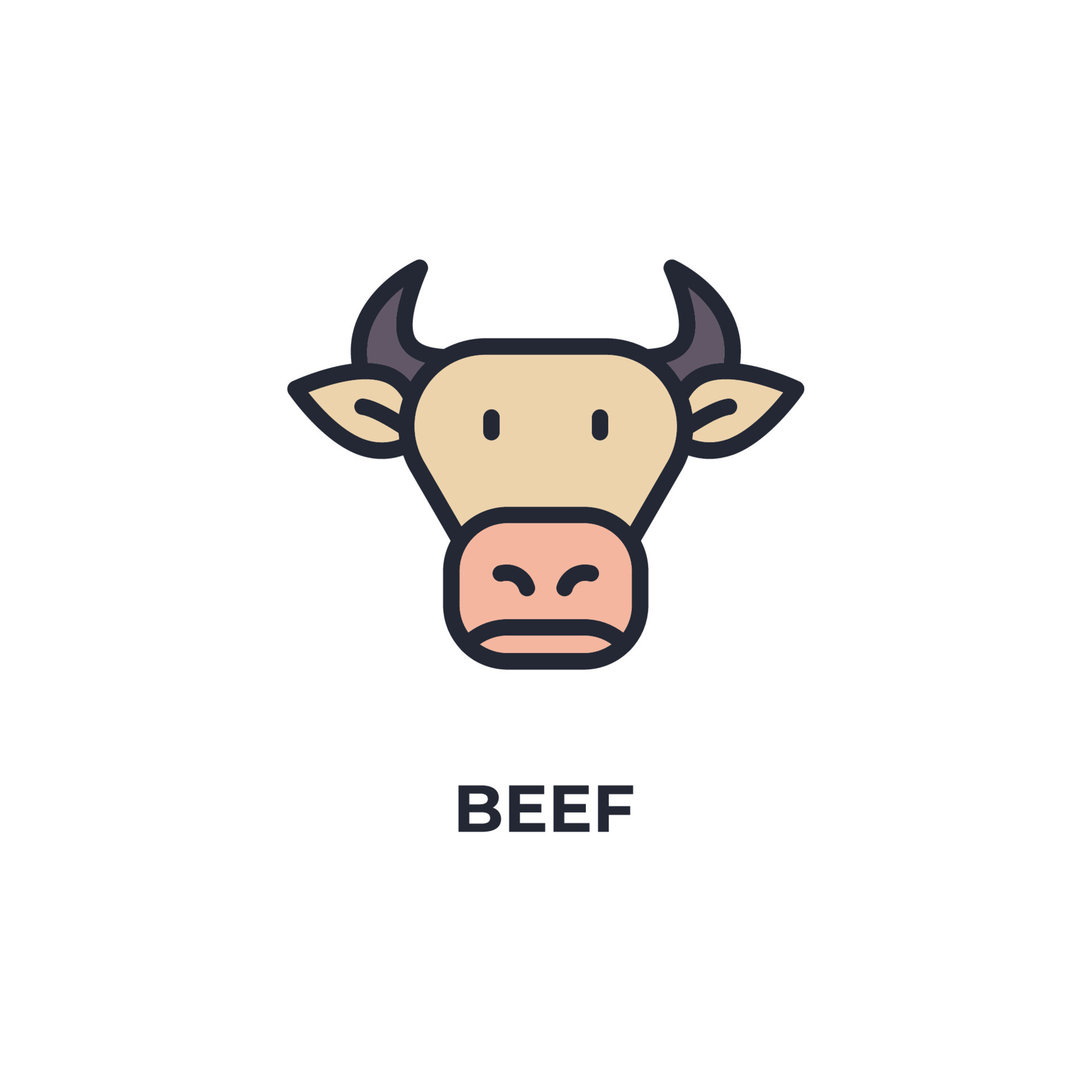 beef vector icon. Colorful flat design vector illustration. Vector ... beef vector icon. Colorful flat design vector illustration. Vector ...