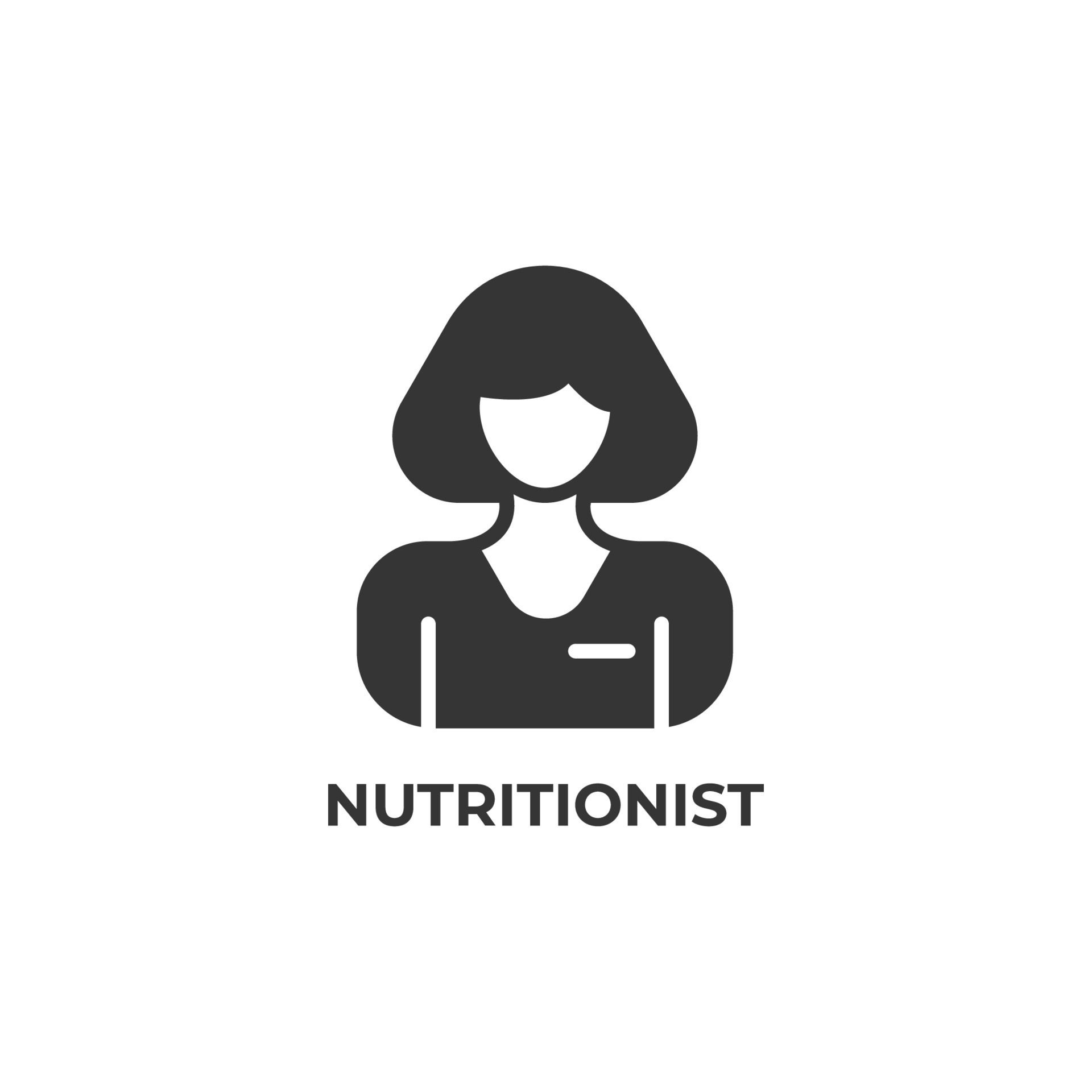 Vector Sign Of Nutritionist Symbol Is Isolated On A White Background Icon Color Editable