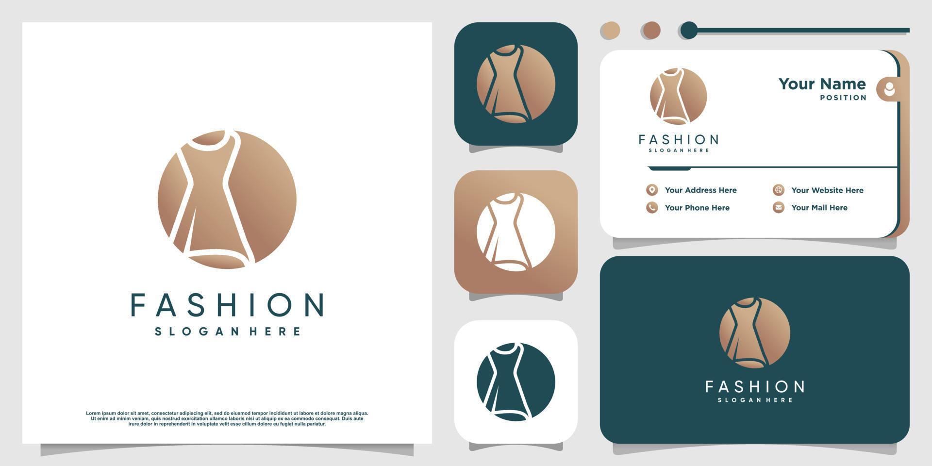 Fashion logo design vector with creative unique concept Premium Vector ...