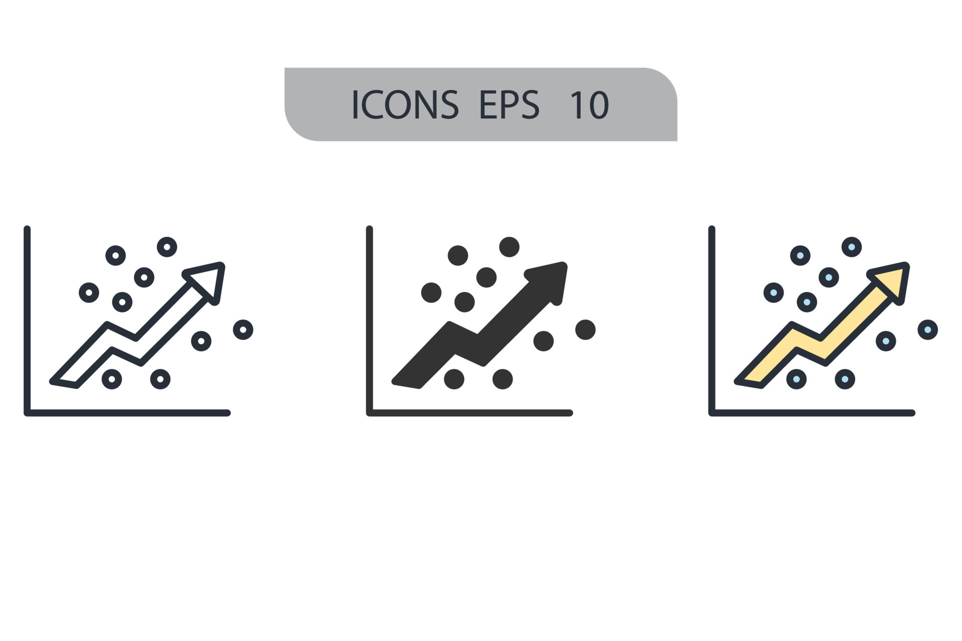 Linear Regression icons symbol vector elements for infographic web ...