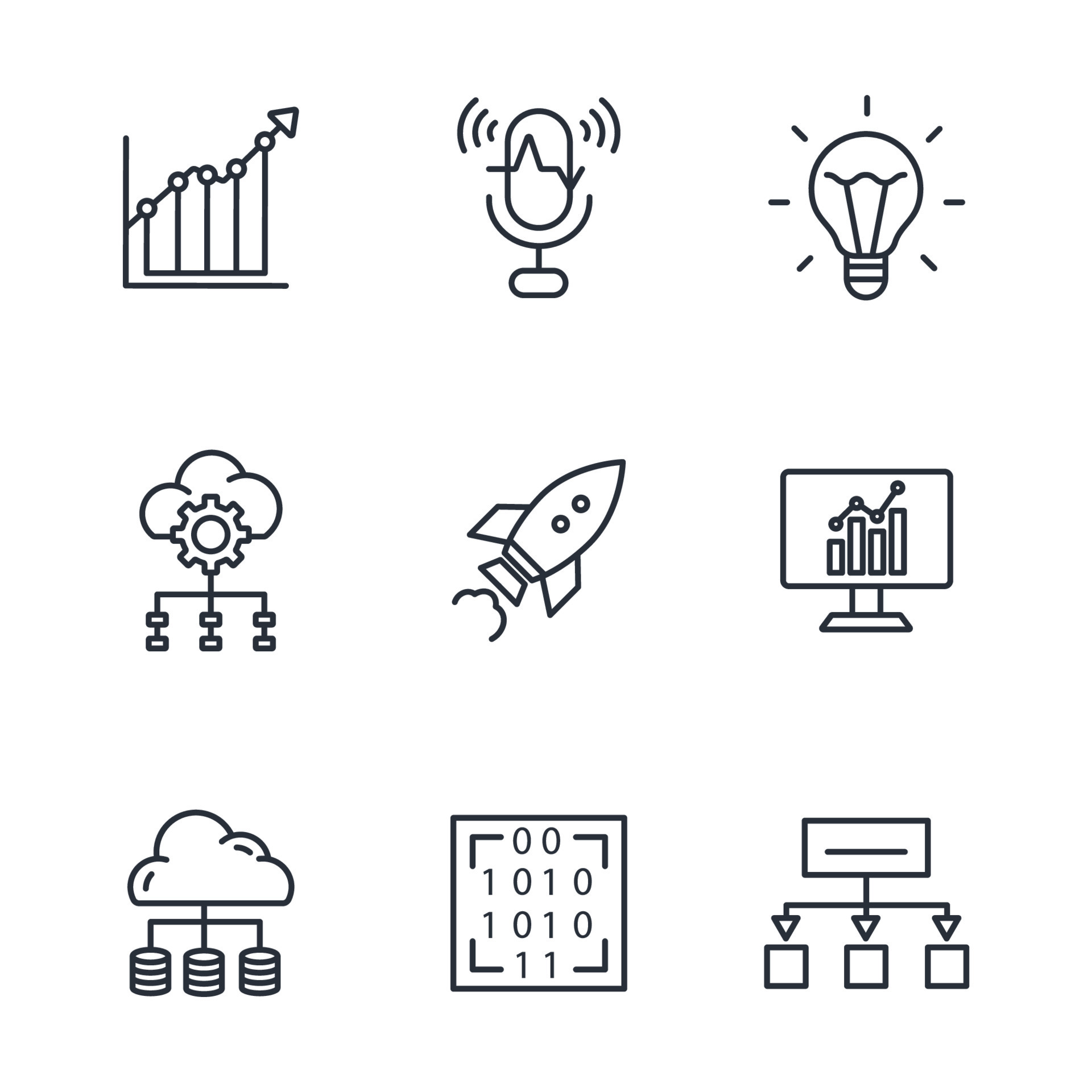 machine learning icons set . machine learning pack symbol vector ...