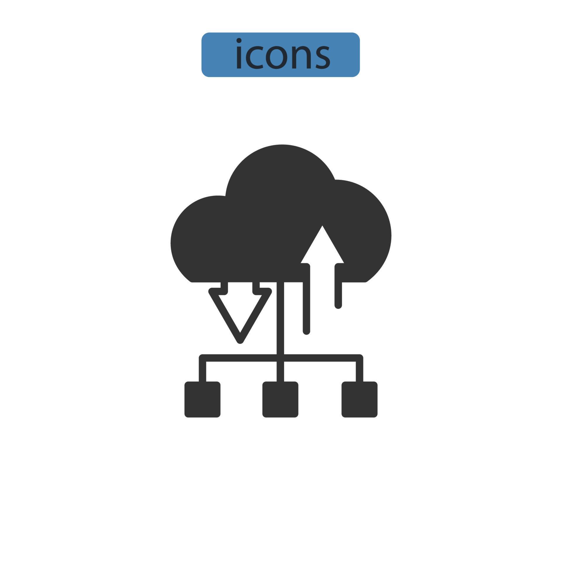 Cloud icons symbol vector elements for infographic web 10355847 Vector ...
