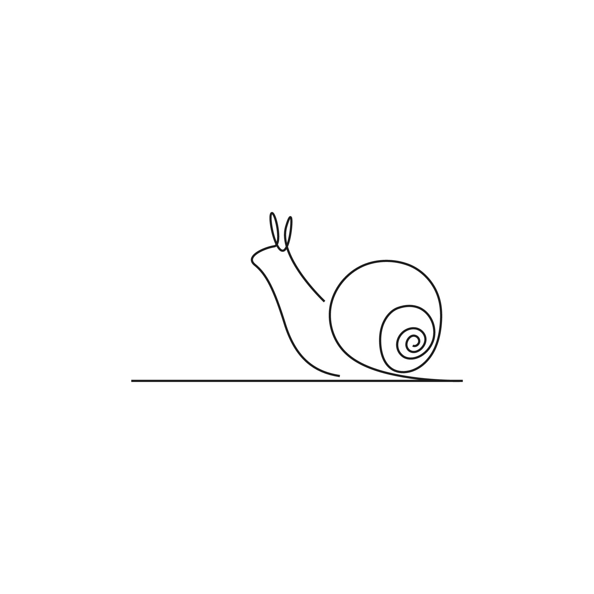 Snail Line Drawing