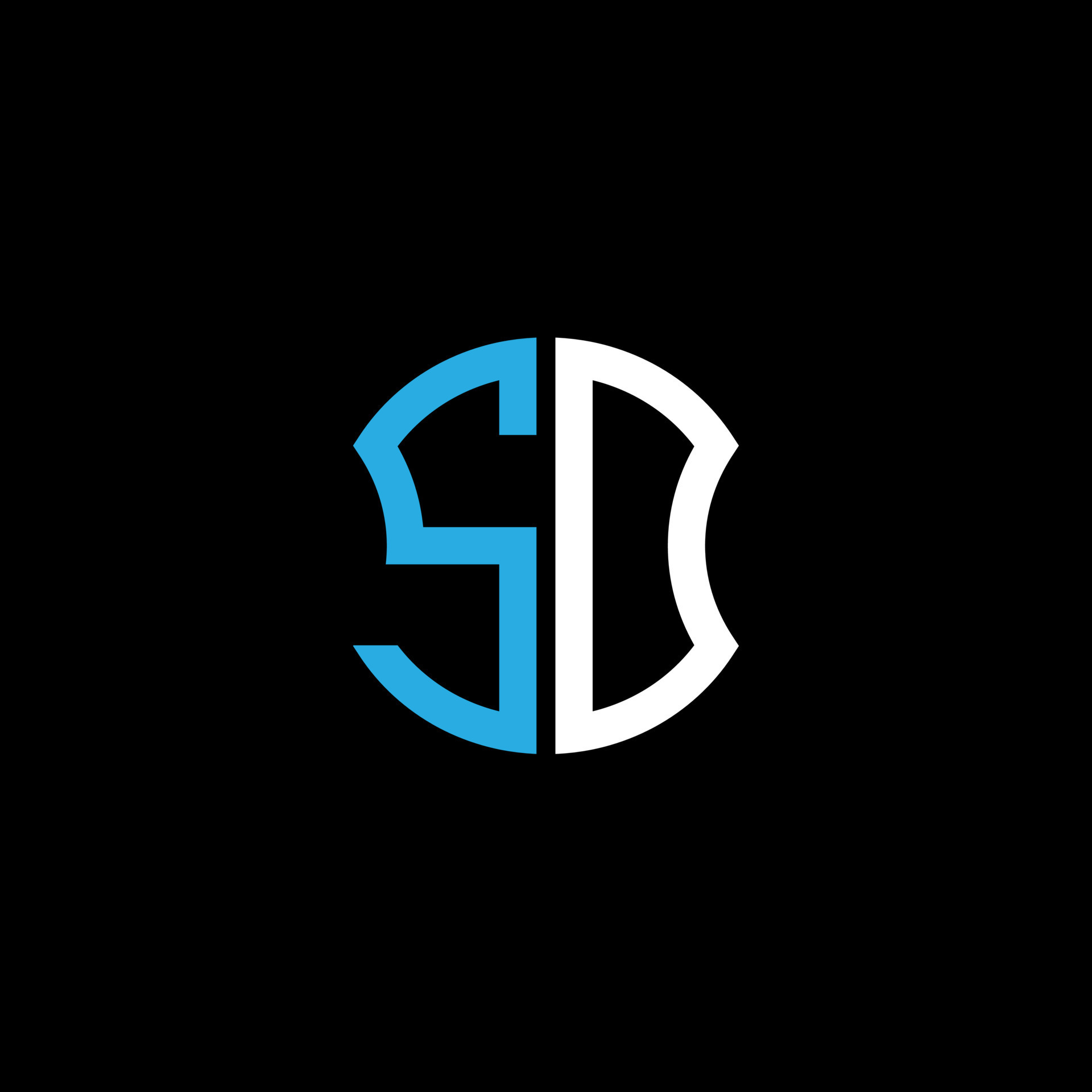 SD letter logo creative design with vector graphic, Abc simple and ...