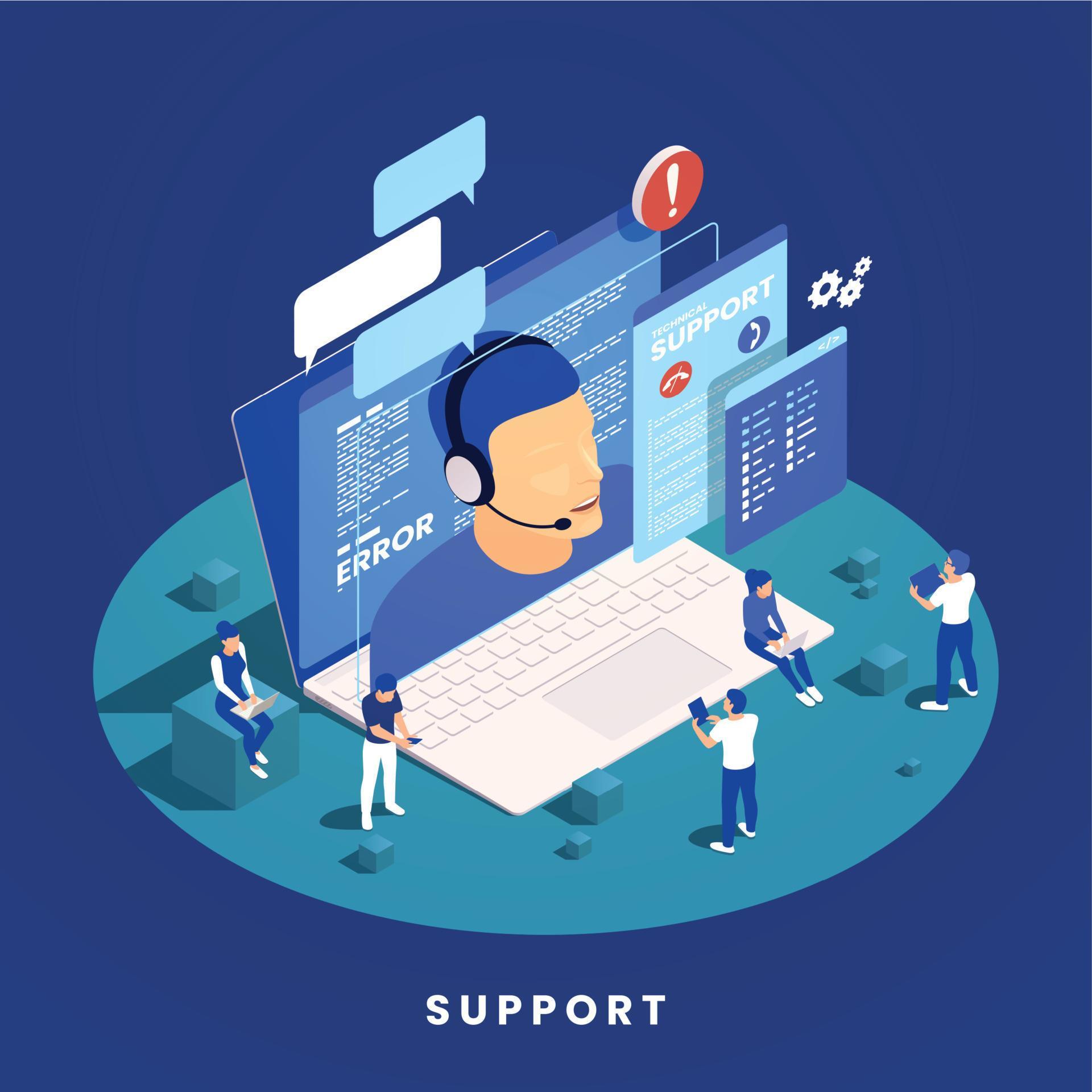 Technical Support Concept 10366455 Vector Art at Vecteezy