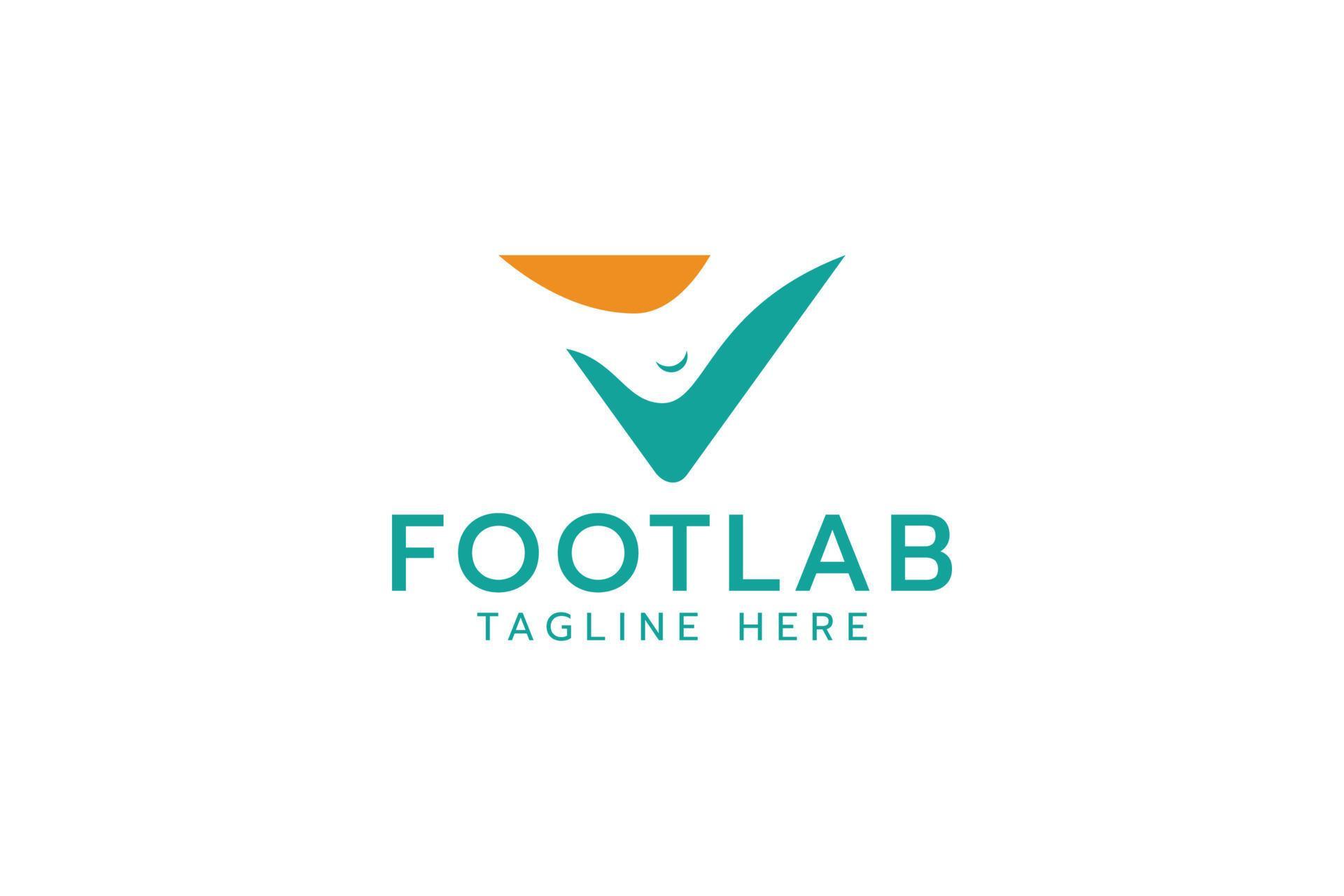 foot lab logo with a combination of a foot and check mark. 10367838 Vector Art at Vecteezy
