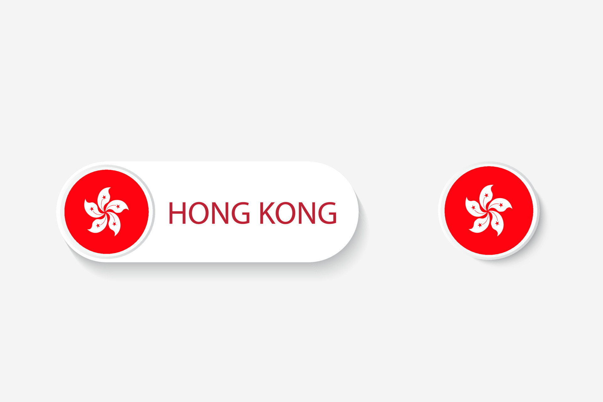 Hong Kong button flag in illustration of oval shaped with word of Hong ... Hong Kong button flag in illustration of oval shaped with word of Hong ...