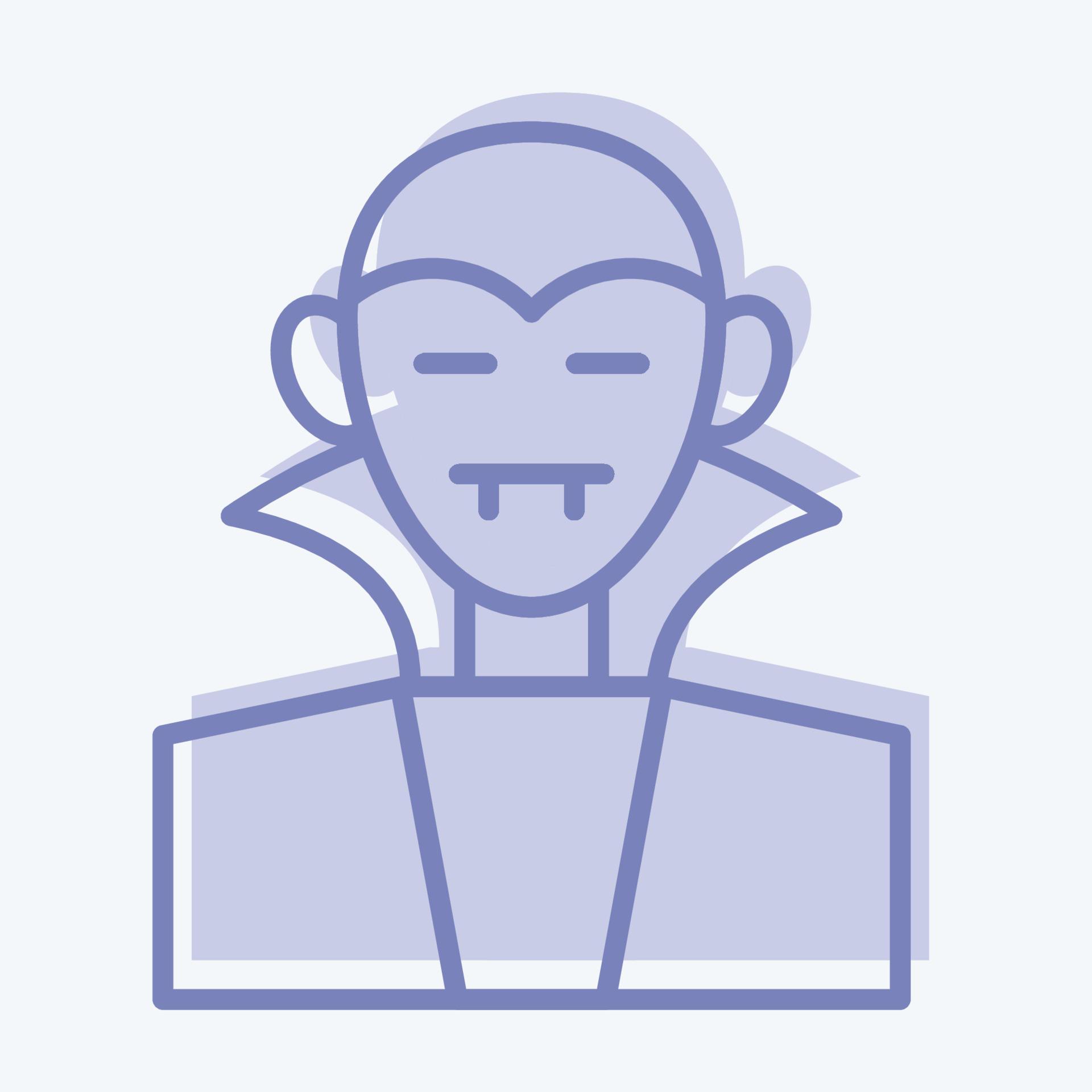 Icon Dracula. suitable for Halloween symbol. two tone style. simple ...
