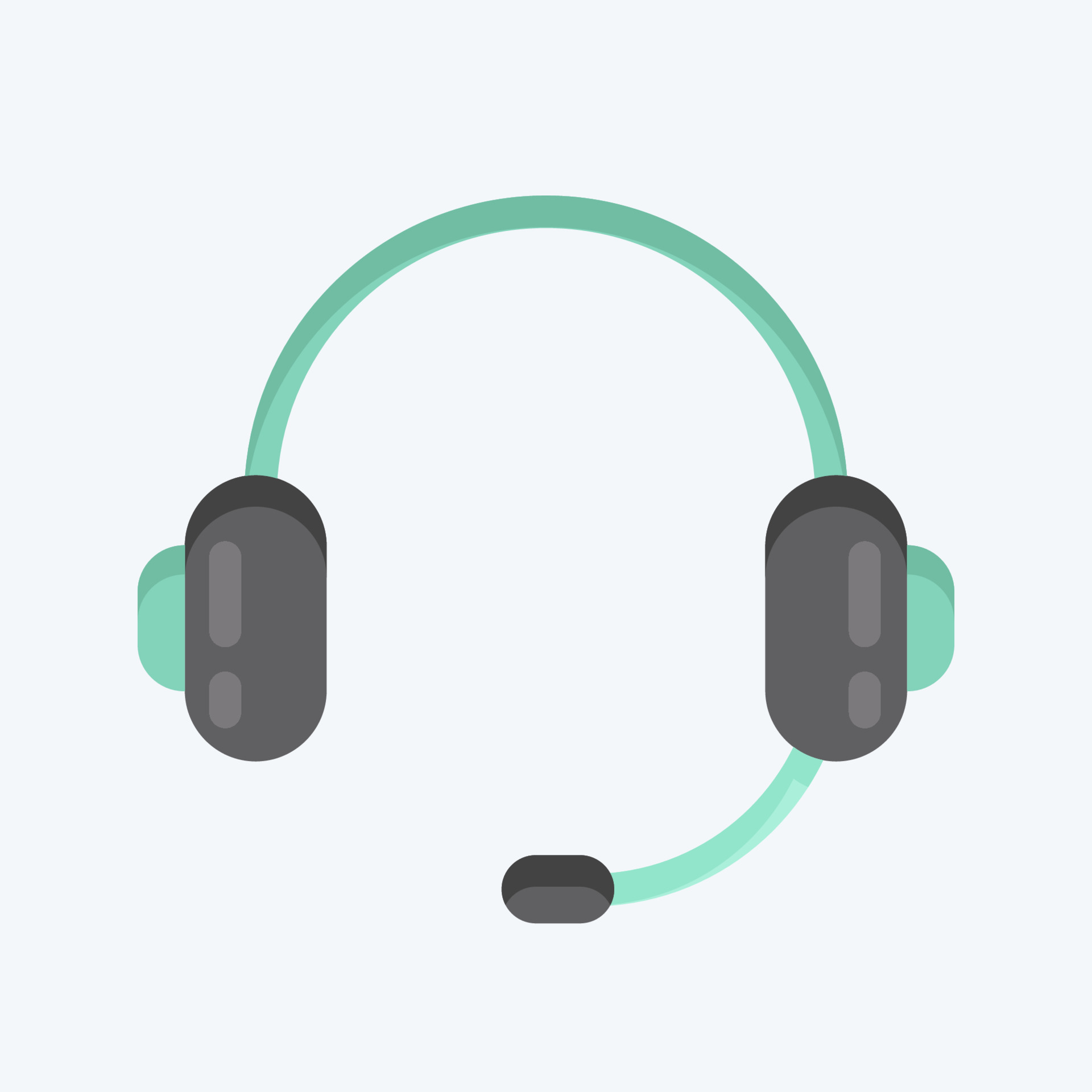 Icon Headphone Suitable For Computer Components Symbol Flat Style Simple Design Editable