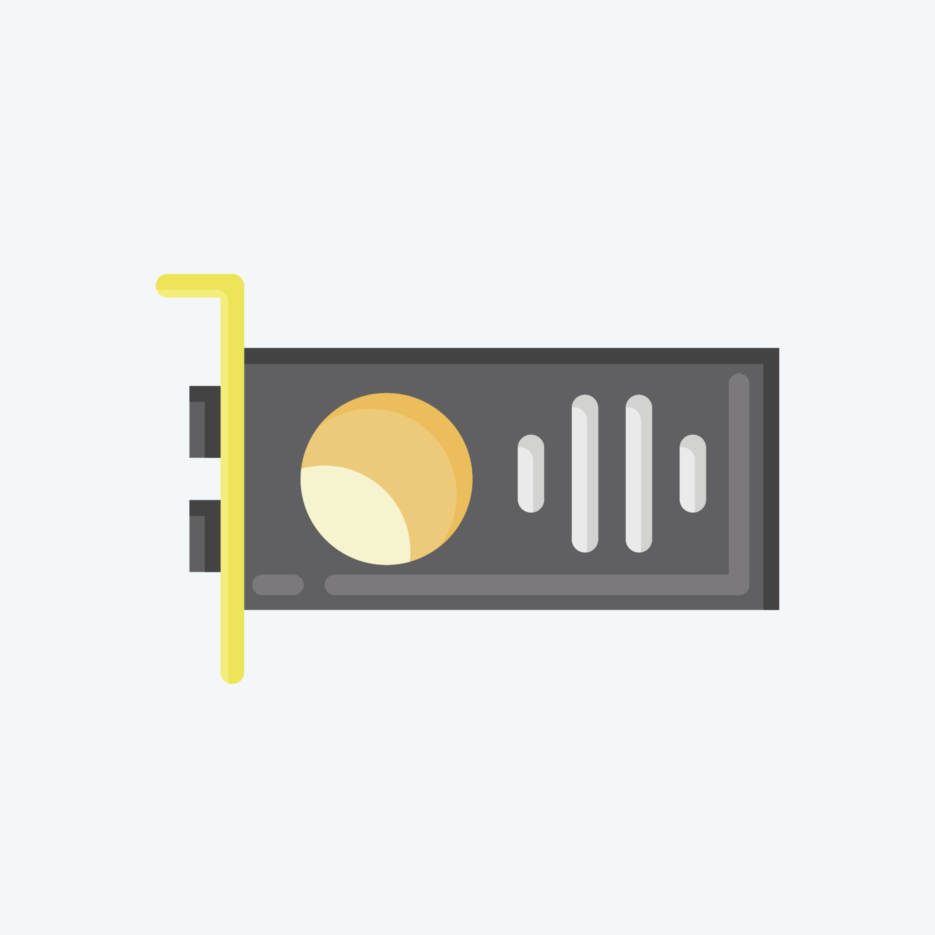 Icon Gpu Suitable For Computer Components Symbol Flat Style Simple Design Editable Design