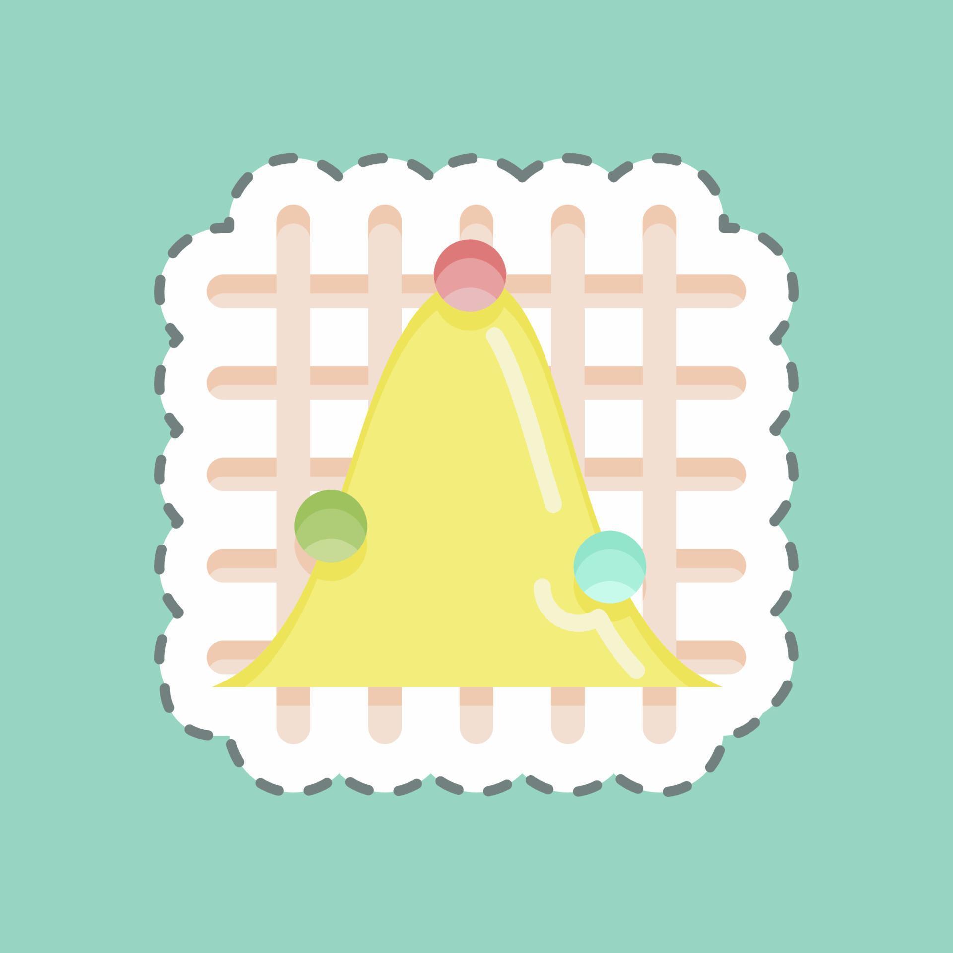 Sticker Line Cut Statistical Analysis Suitable For Education Symbol Simple Design Editable
