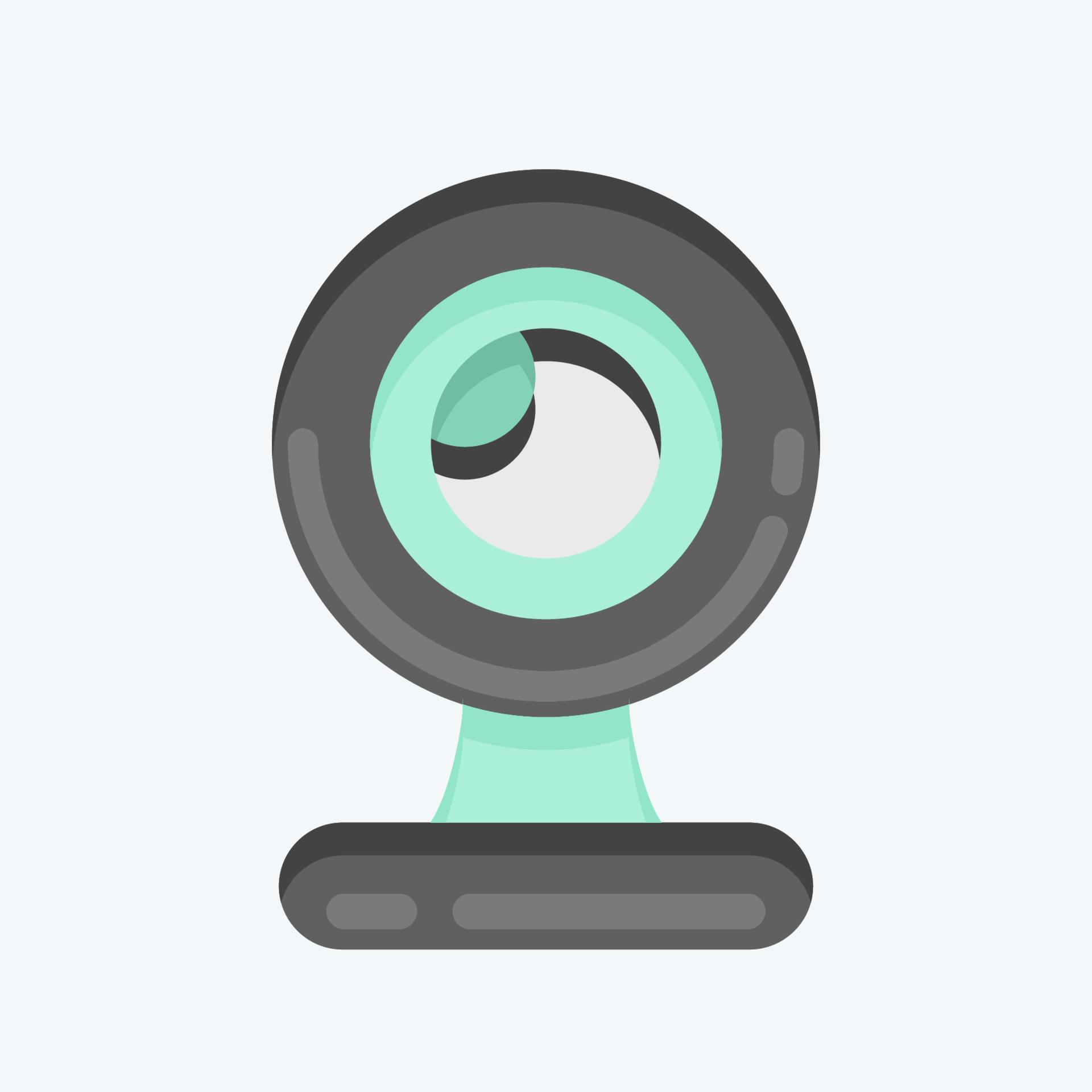 Icon Webcam Suitable For Computer Components Symbol Flat Style Simple Design Editable Design