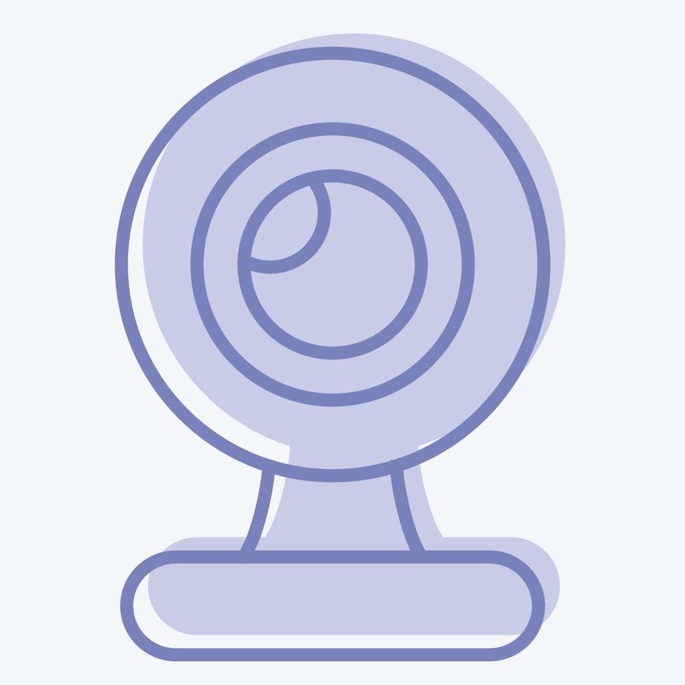 Icon Webcam Suitable For Computer Components Symbol Two Tone Style Simple Design Editable
