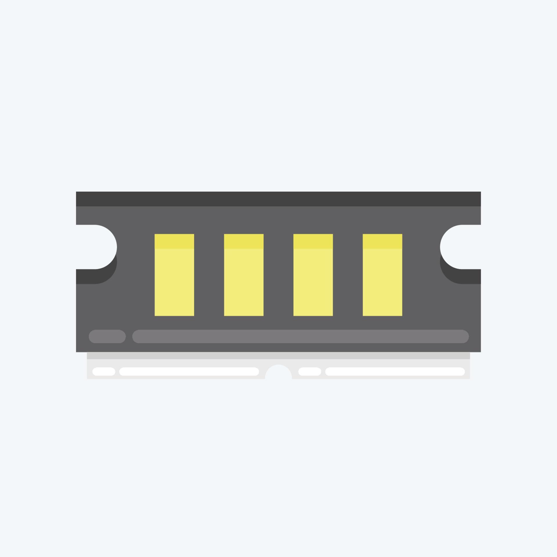 Icon Ram Suitable For Computer Components Symbol Flat Style Simple Design Editable Design