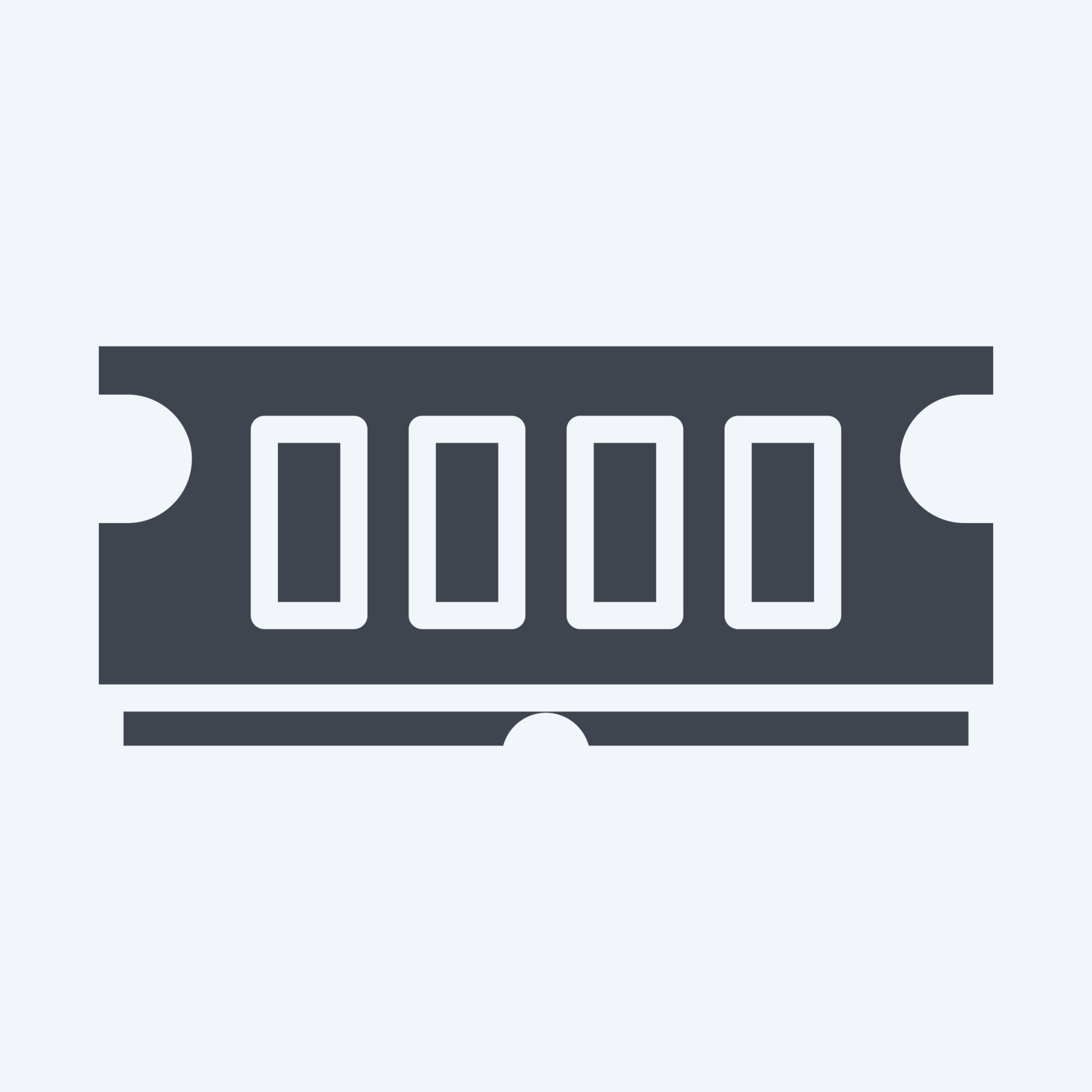 Icon Ram Suitable For Computer Components Symbol Glyph Style Simple Design Editable Design