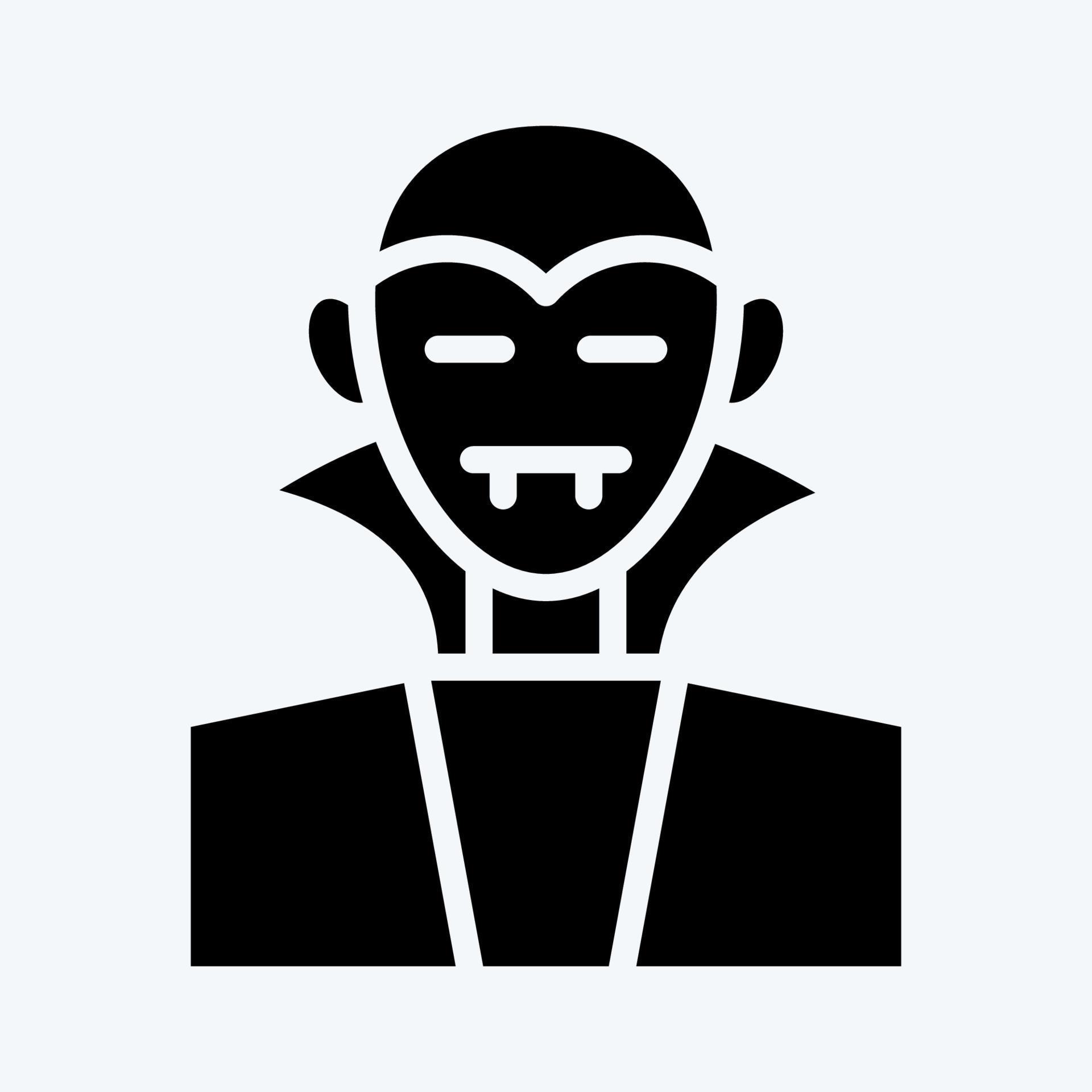 Icon Dracula. suitable for Halloween symbol. glyph style. simple design ...