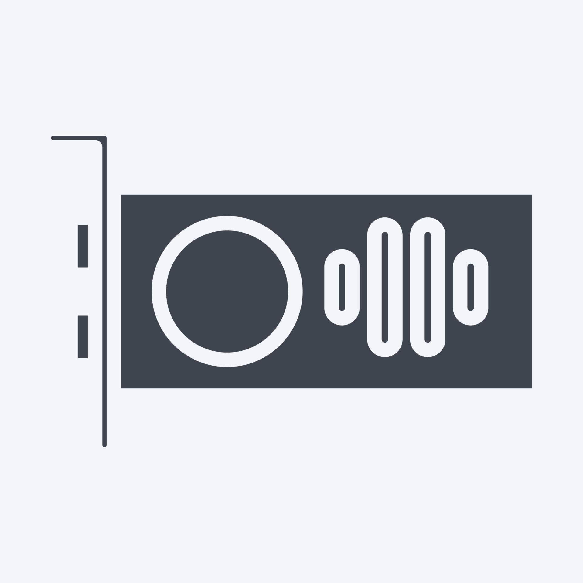 Icon Gpu Suitable For Computer Components Symbol Glyph Style Simple Design Editable Design