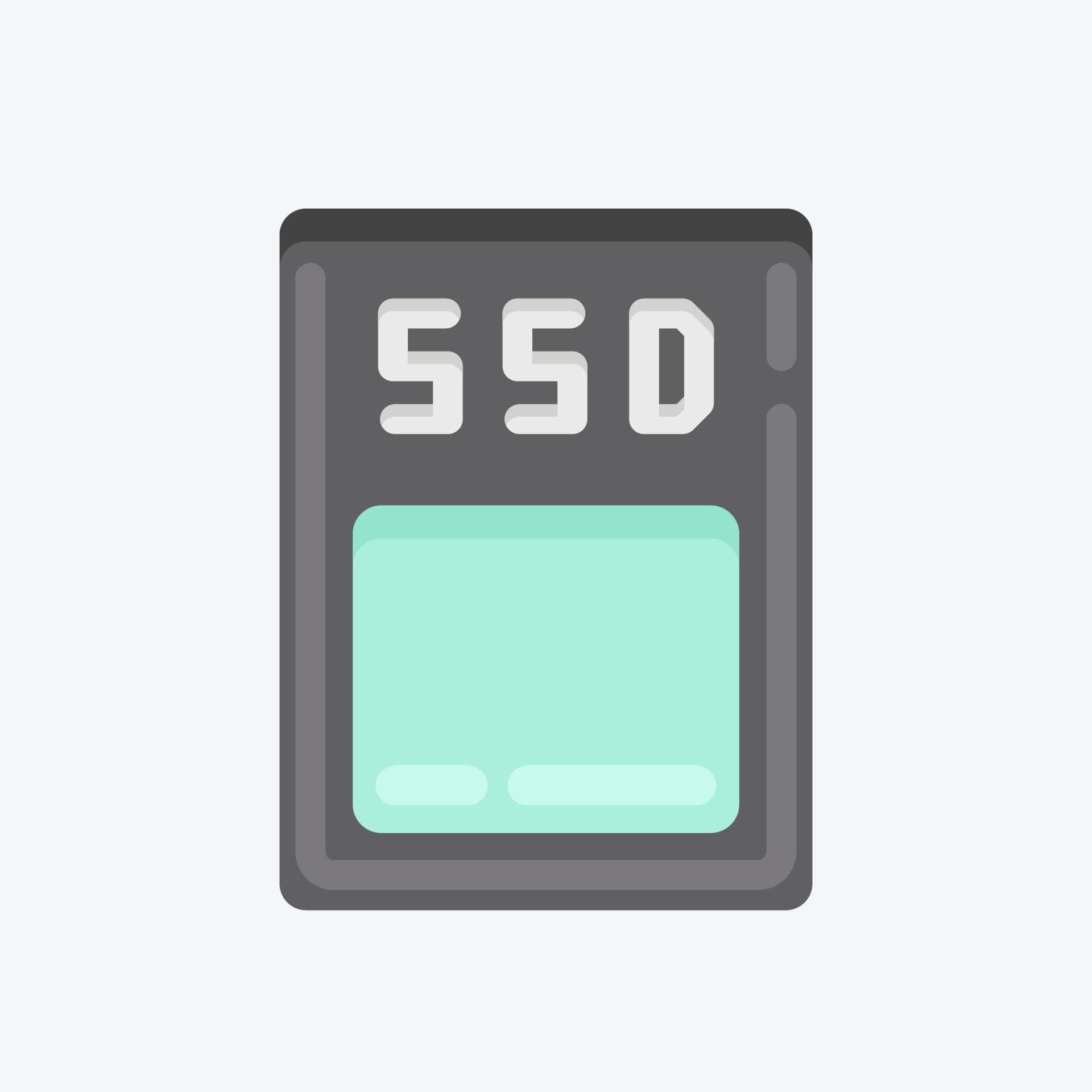 Icon Ssd Suitable For Computer Components Symbol Flat Style Simple Design Editable Design