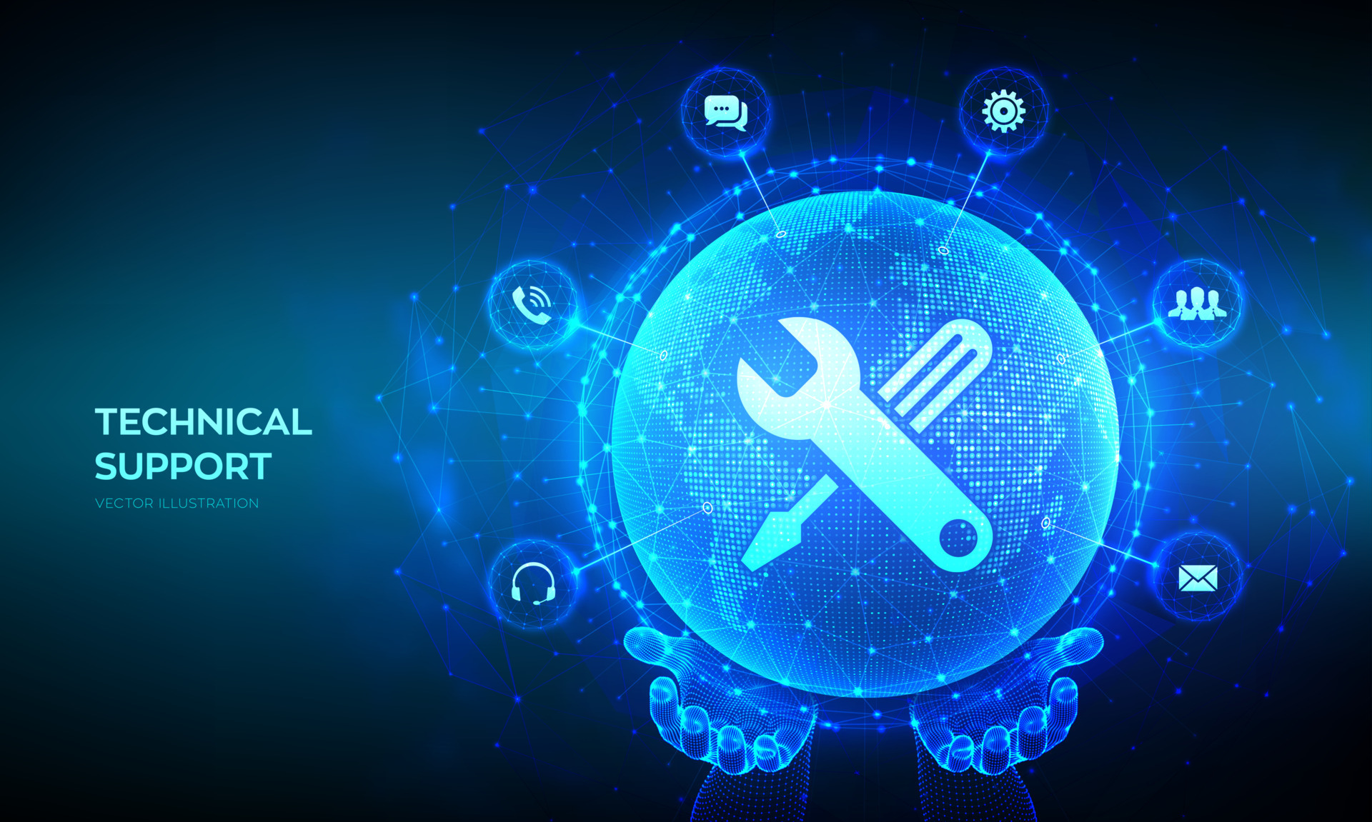 Technical support. Customer help. Global international tech support ...