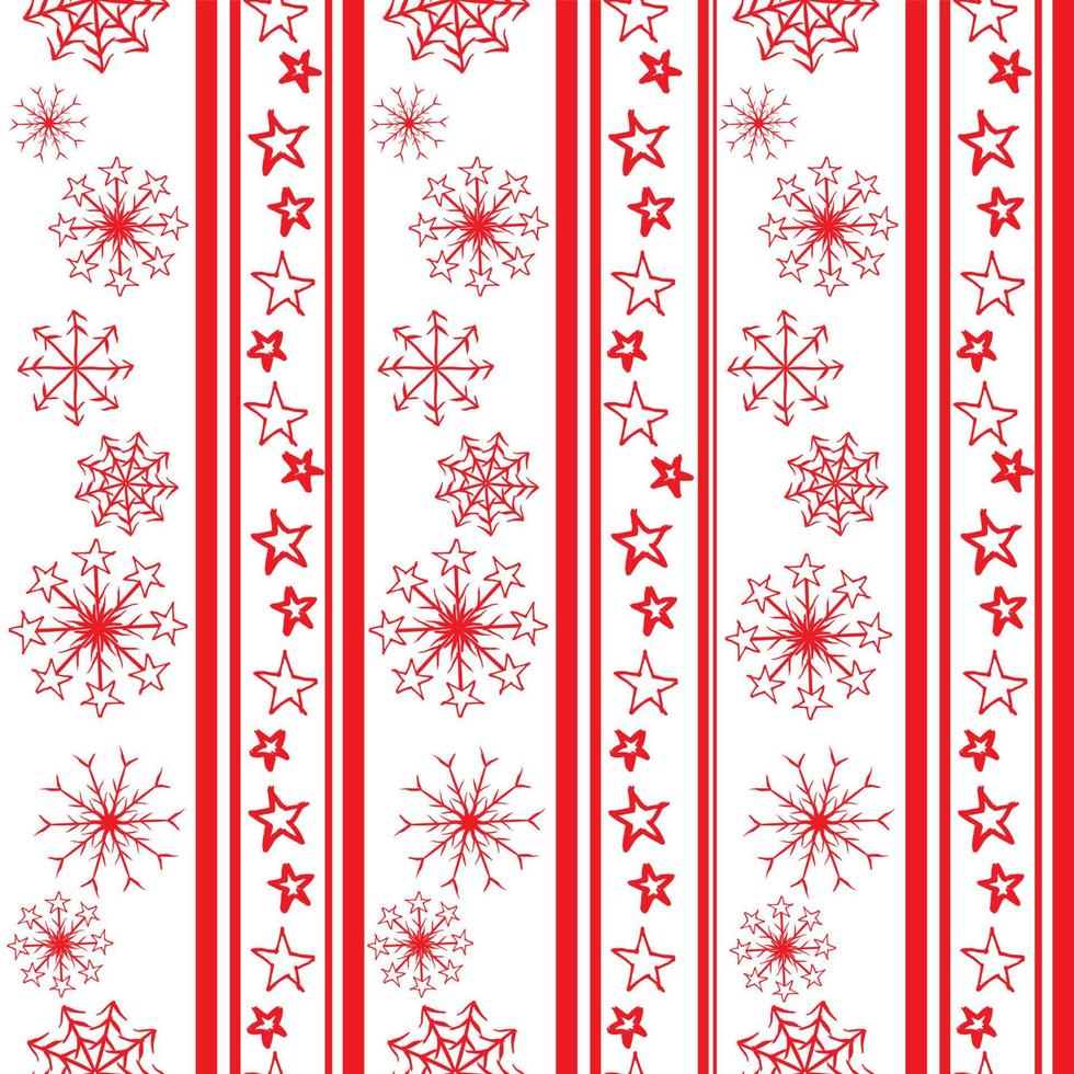 Seamless vector Christmas pattern with red stripes of stars and ...
