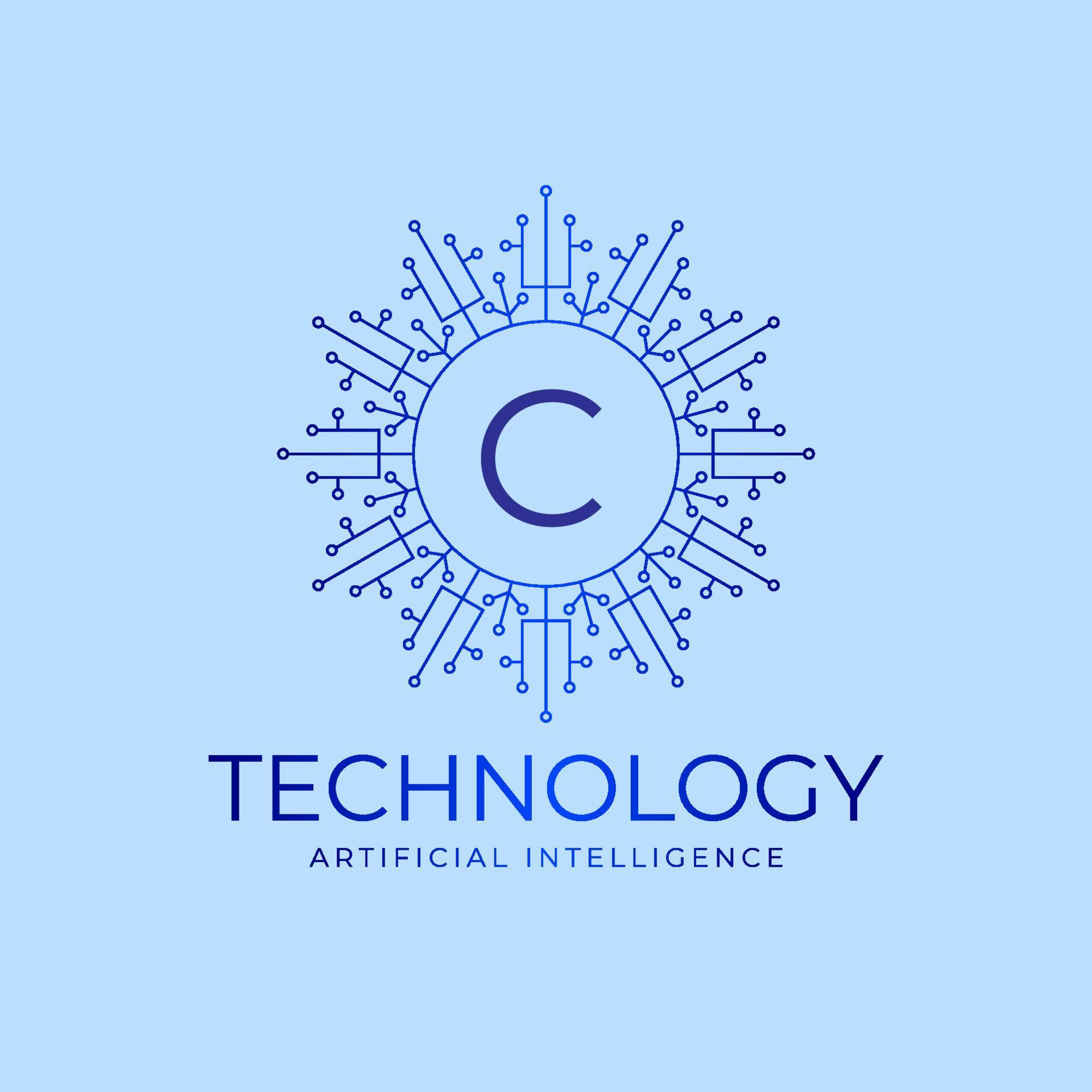 letter C technology boundaries artificial intelligence initial vector ... letter C technology boundaries artificial intelligence initial vector ...