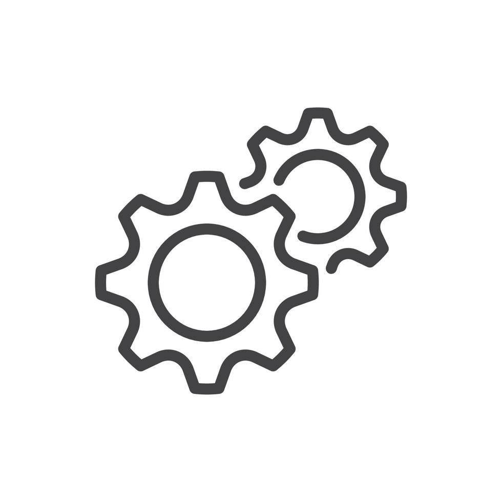 gear flat icon illustration vector 10377639 Vector Art at Vecteezy