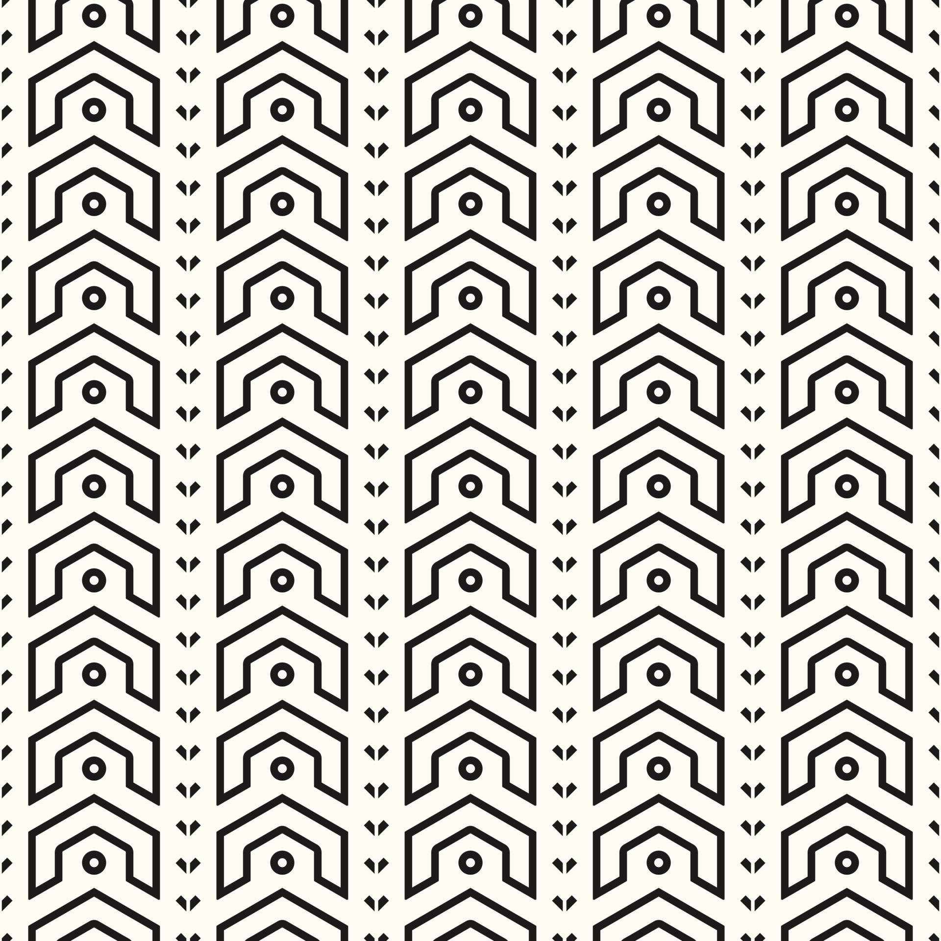Vector Geometric Abstract Seamless Monochrome Pattern Texture Repeating