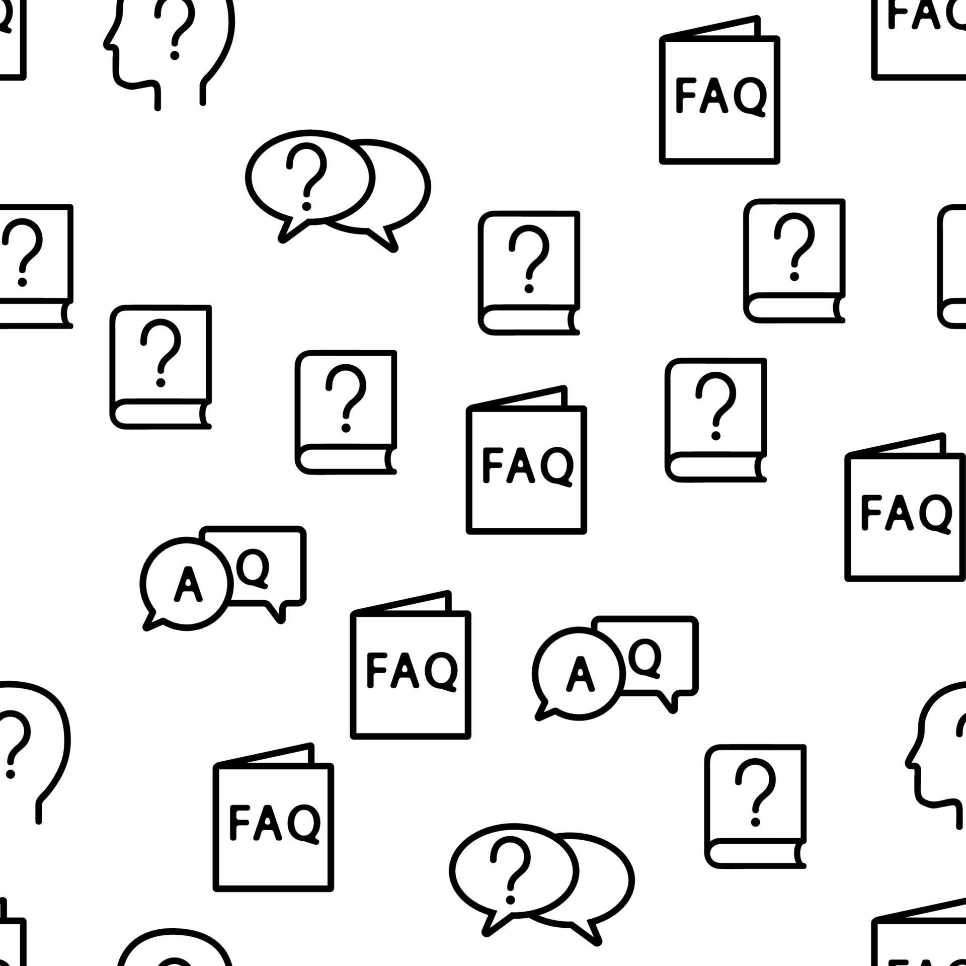 Faq Frequently Asked Questions Vector Seamless Pattern 10385072 Vector ... Faq Frequently Asked Questions Vector Seamless Pattern 10385072 Vector ...