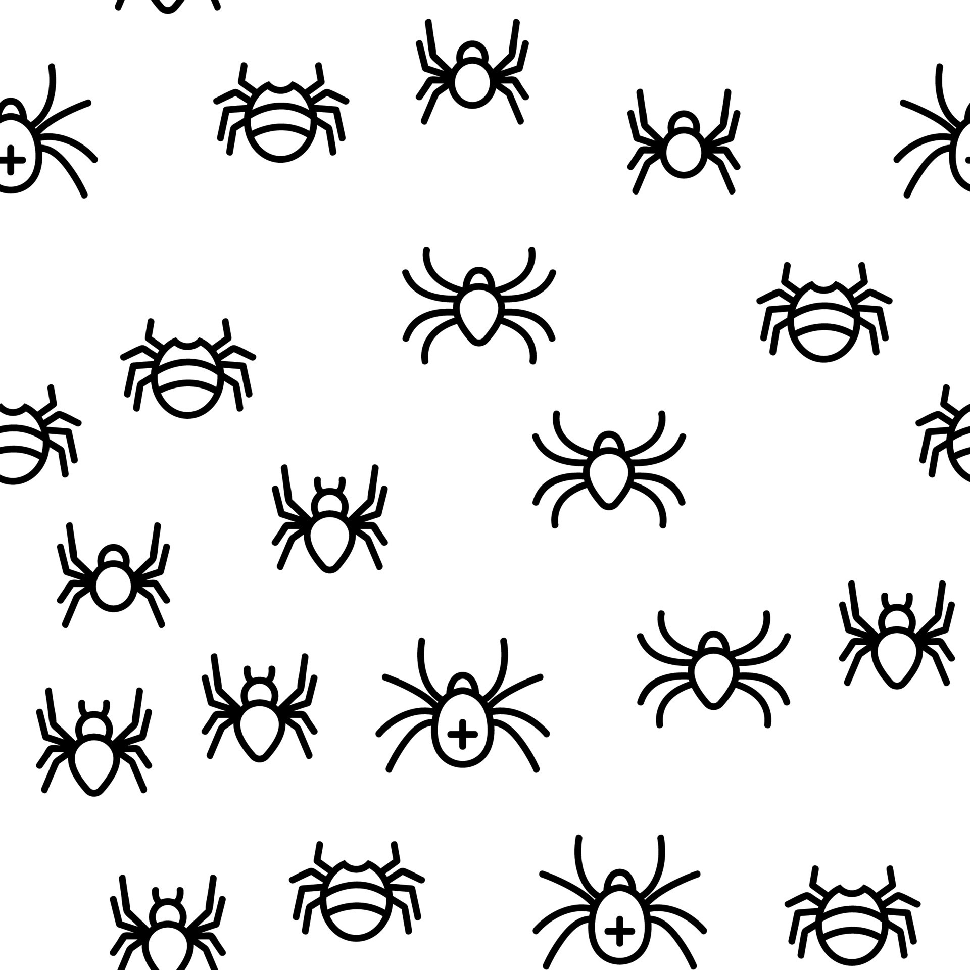 Spider Vector Seamless Pattern 10385159 Vector Art at Vecteezy