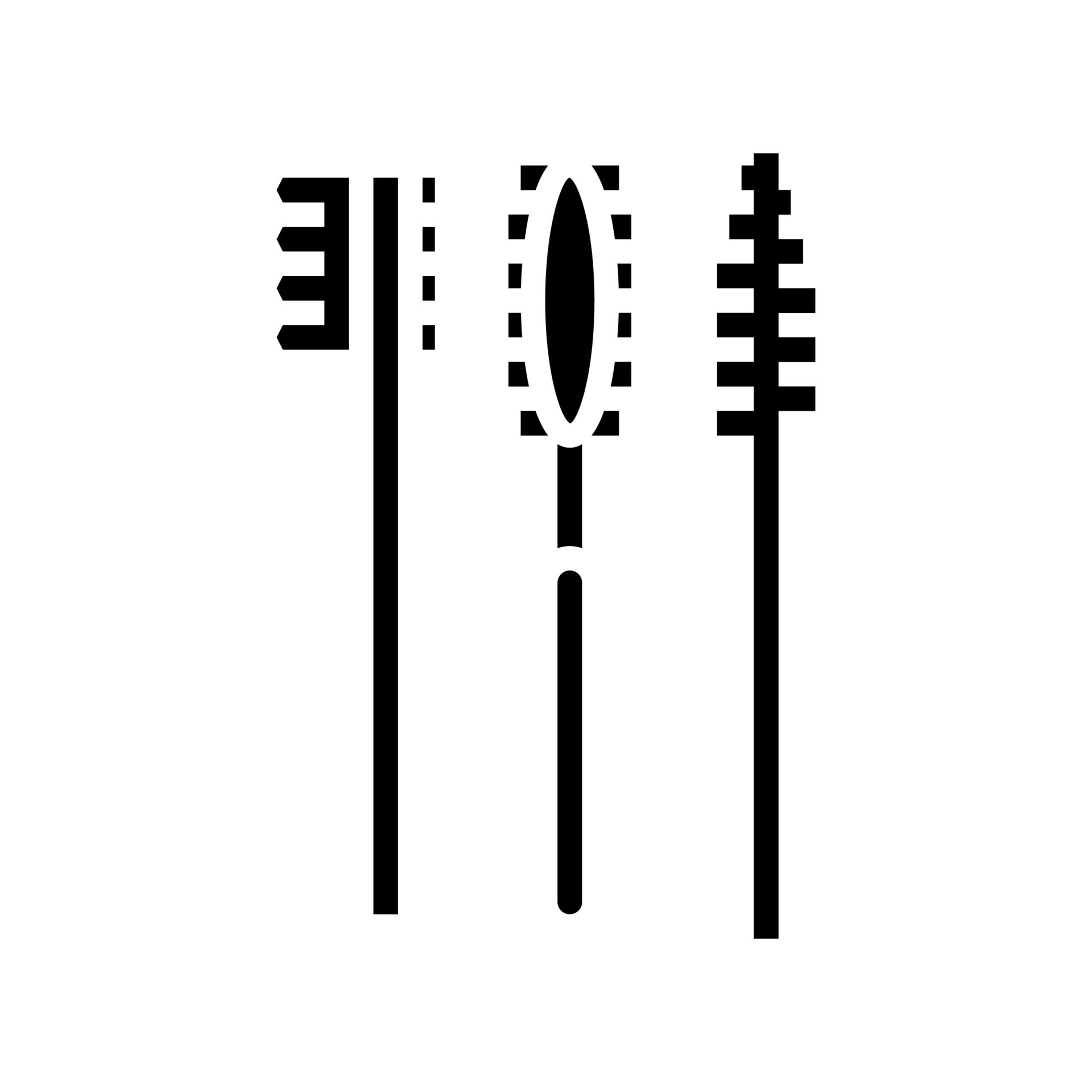 brushes set for false eyelashes applying glyph icon vector illustration ... brushes set for false eyelashes applying glyph icon vector illustration ...