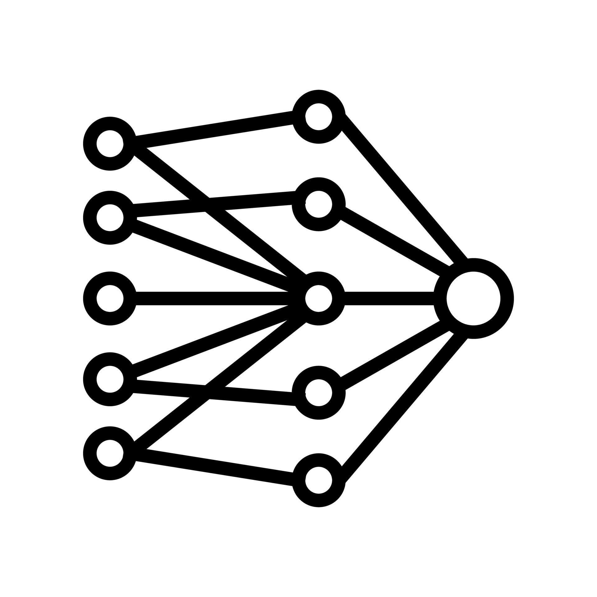 Single Layer Neural Network Line Icon Vector Illustration 10385953