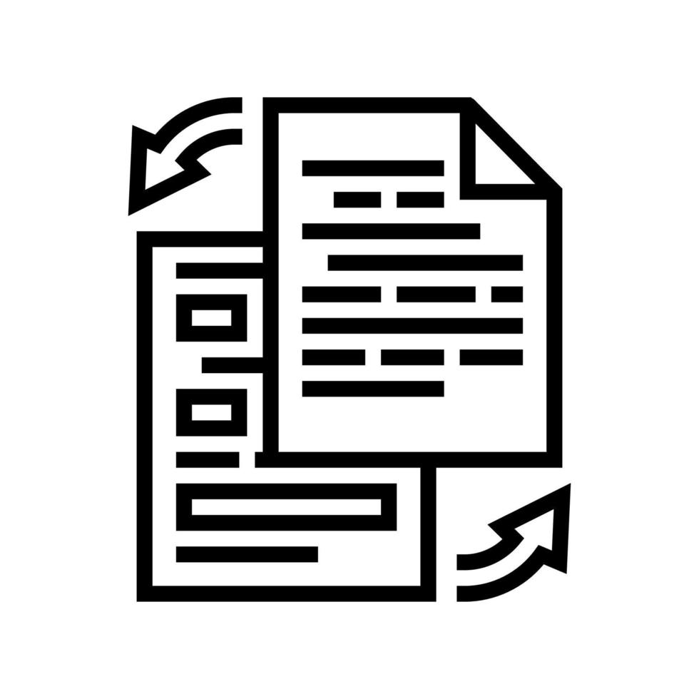 Rewriting Text Line Icon Vector Illustration 10390158 Vector Art At
