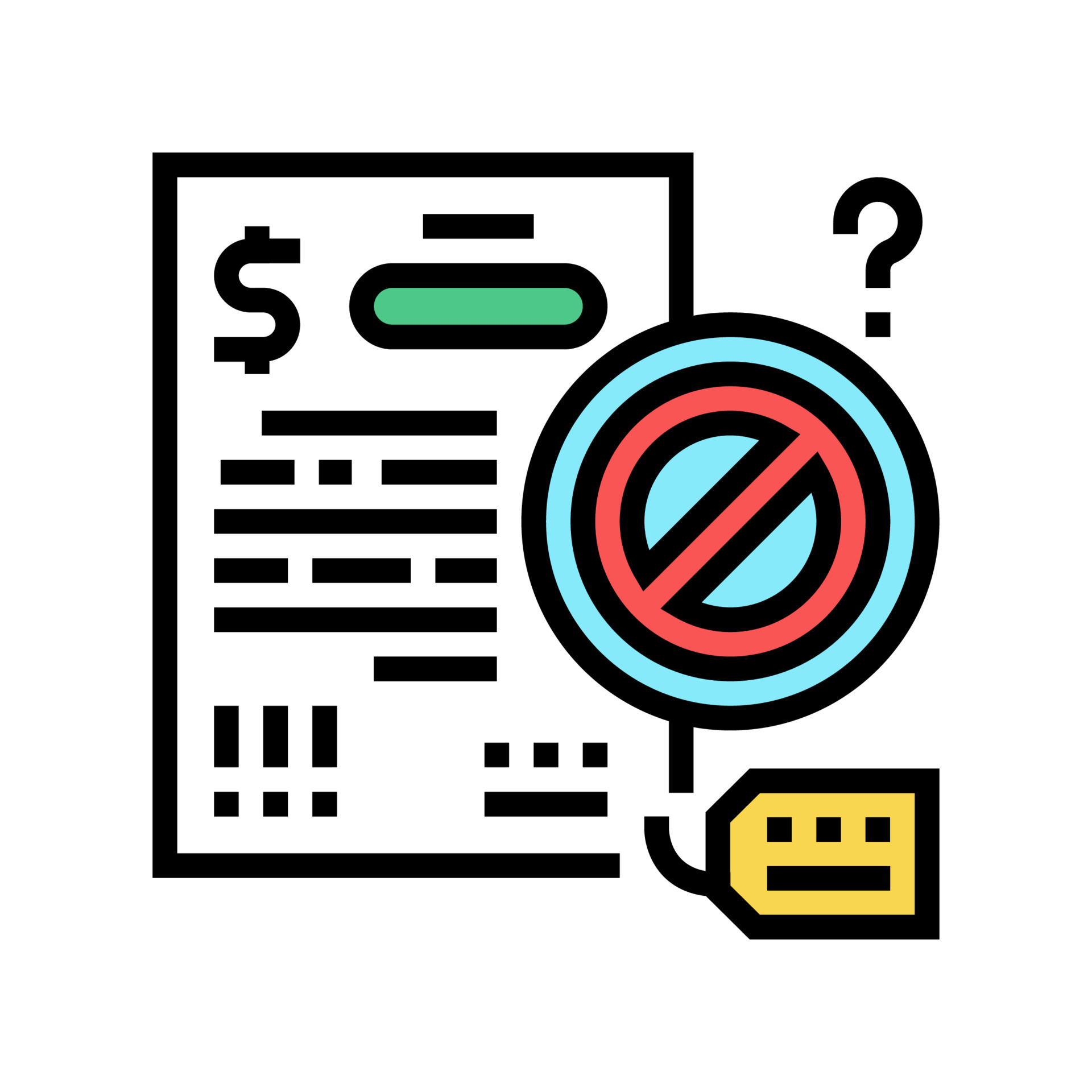 refuse loan color icon vector illustration 10391783 Vector Art at Vecteezy refuse loan color icon vector illustration 10391783 Vector Art at Vecteezy