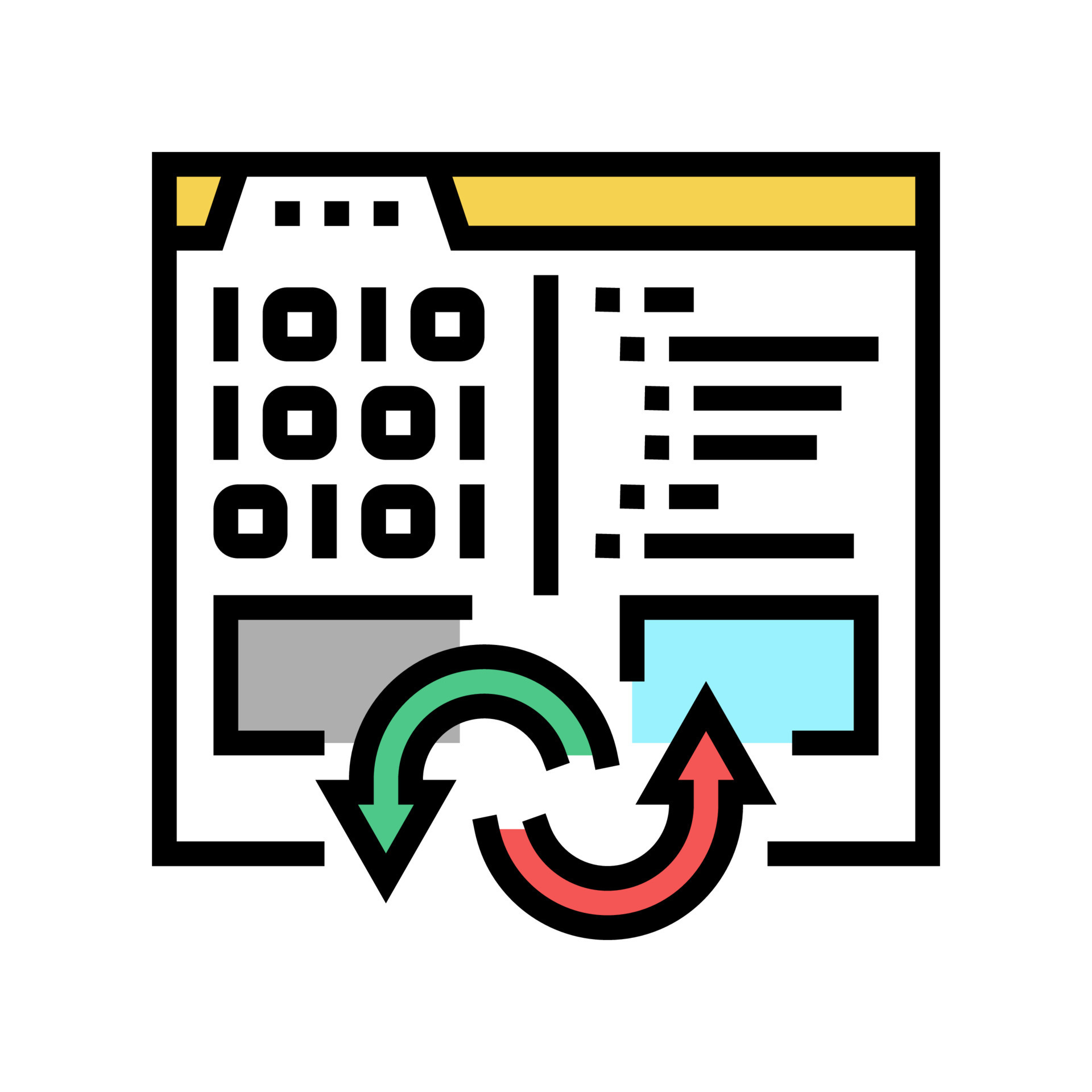 program code converter color icon vector illustration 10391887 Vector ...