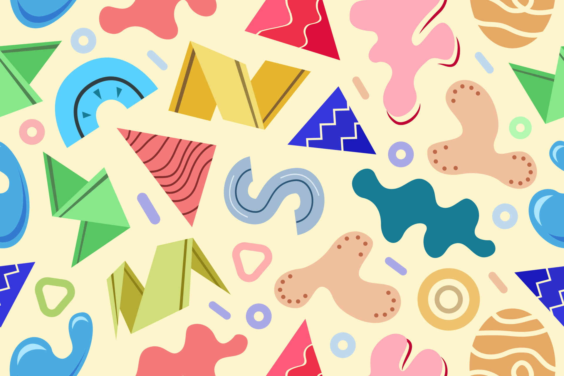 Seamless pattern with abstract geometric shapes, repeating pattern ...