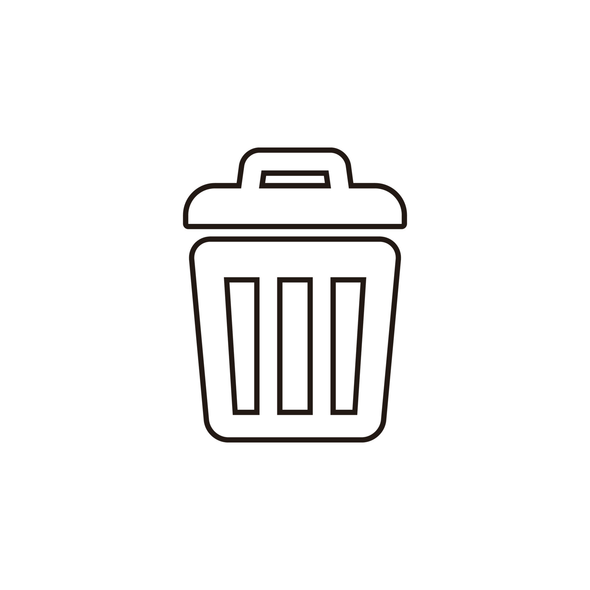 Vector De Icono De Papelera Ilustración De Vector De Icono De Cubo De
