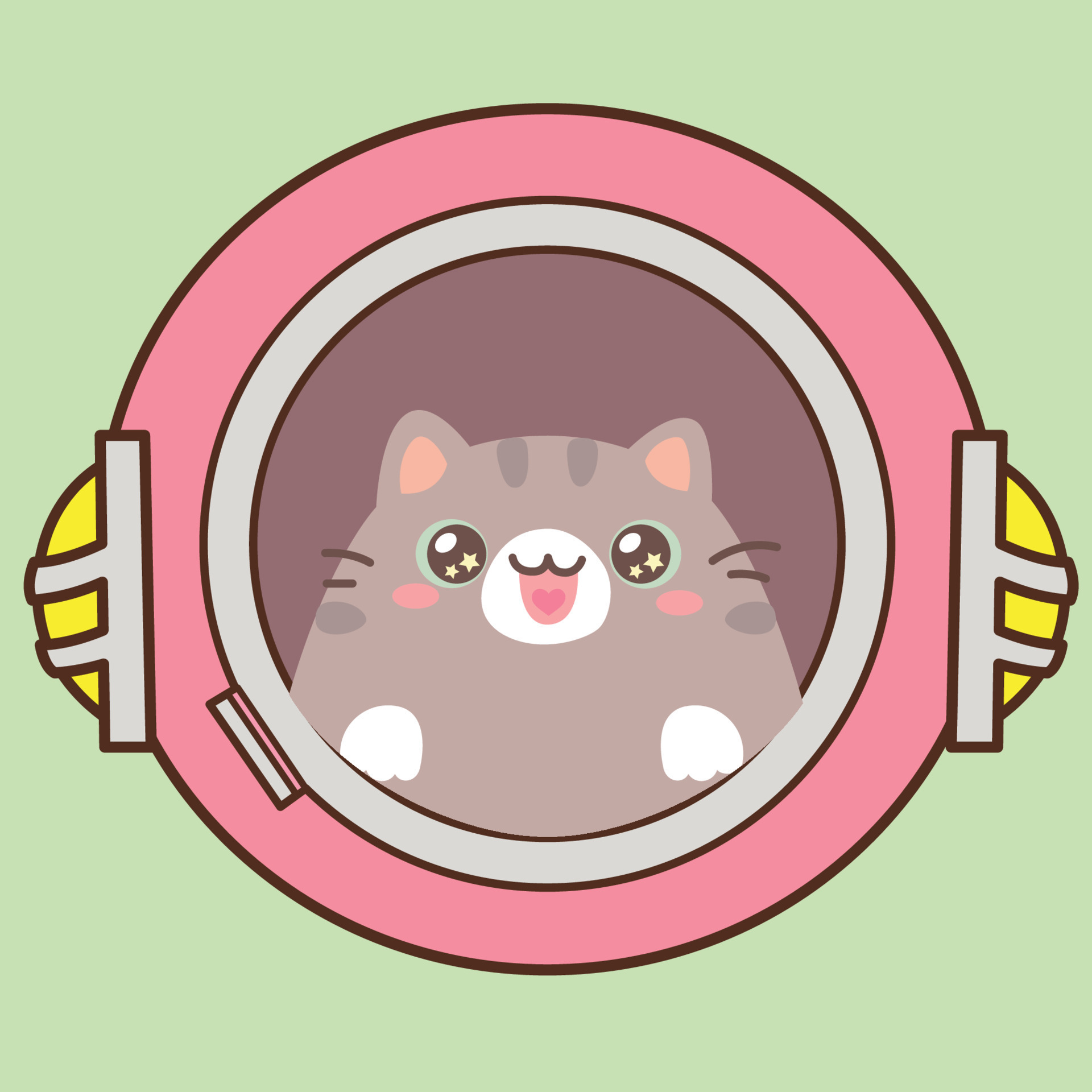 Cute Space Cat 10393941 Vector Art At Vecteezy