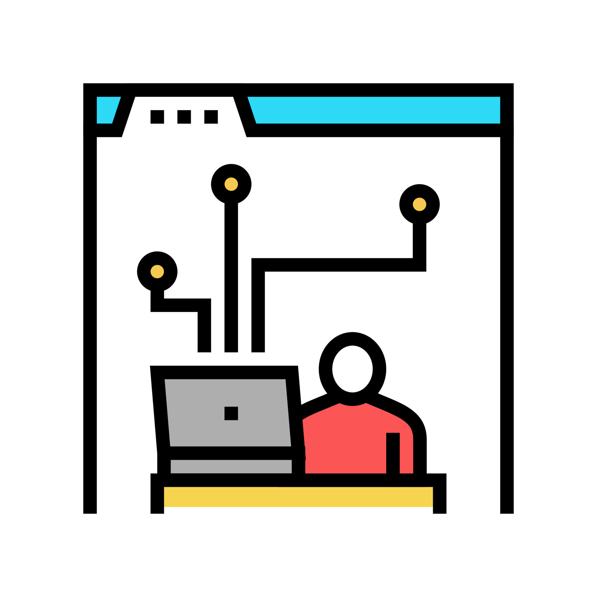 Developer Working And Codding Program Color Icon Vector Illustration 10397255 Vector Art At Vecteezy