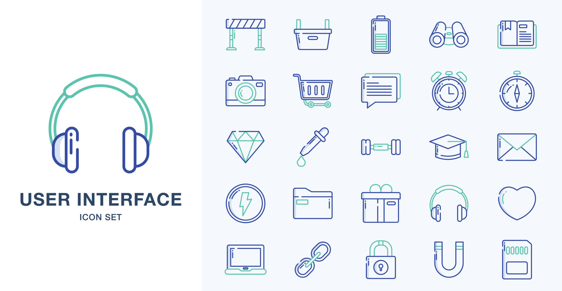 Basic Ui Essential Icon Web Icon Set Outline Coloured Icon Set