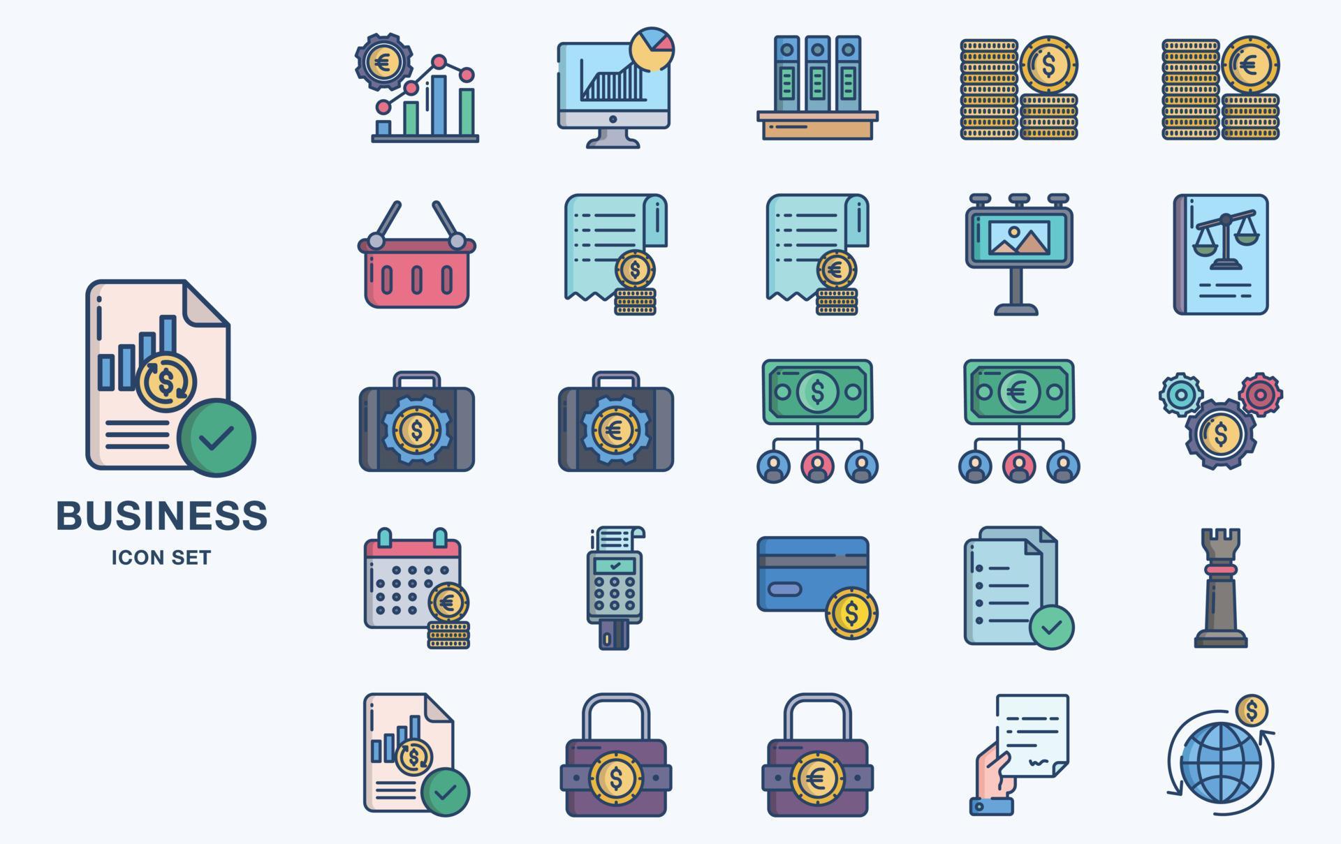 Business and finance vector icon set 10397457 Vector Art at Vecteezy