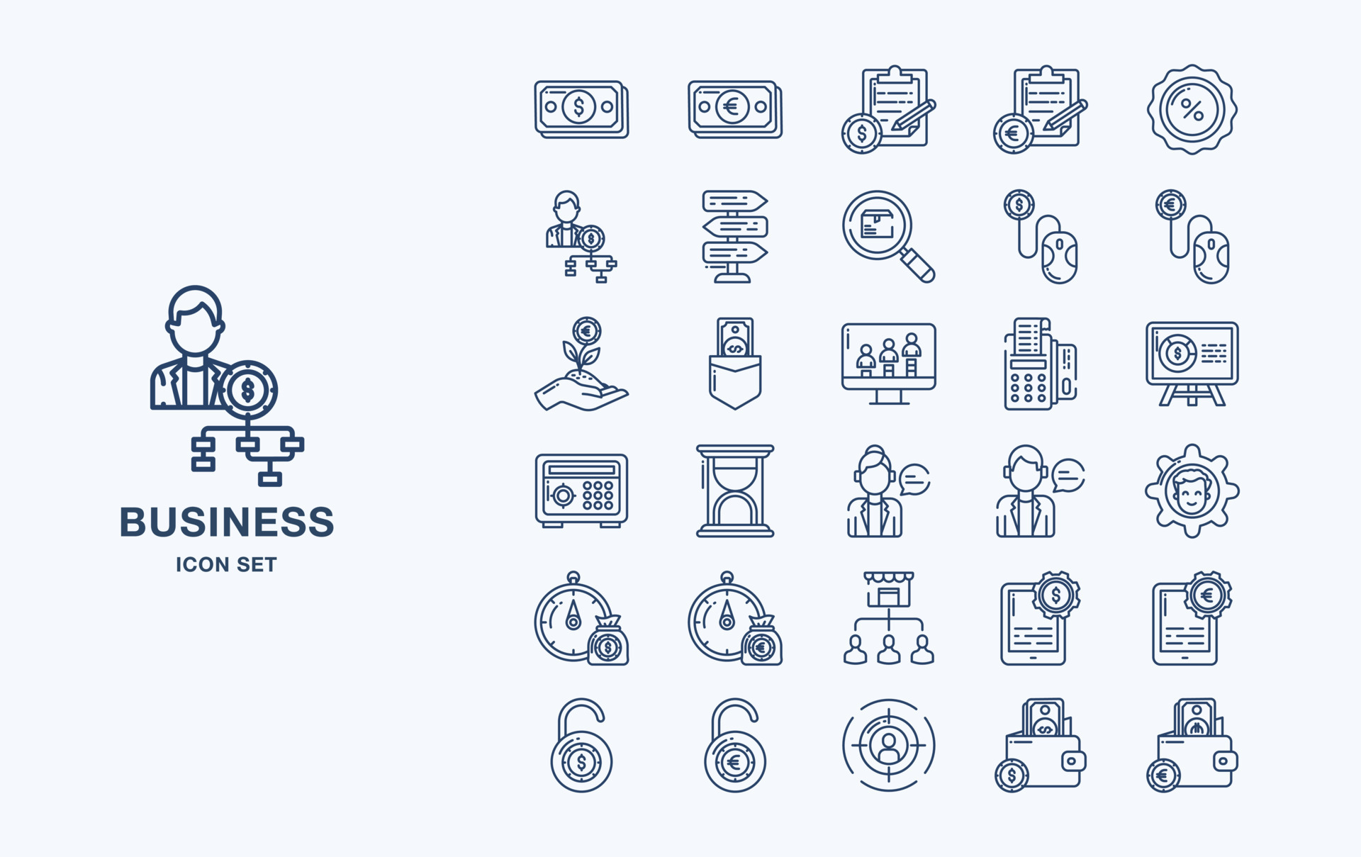 Business and finance vector icon set 10397675 Vector Art at Vecteezy