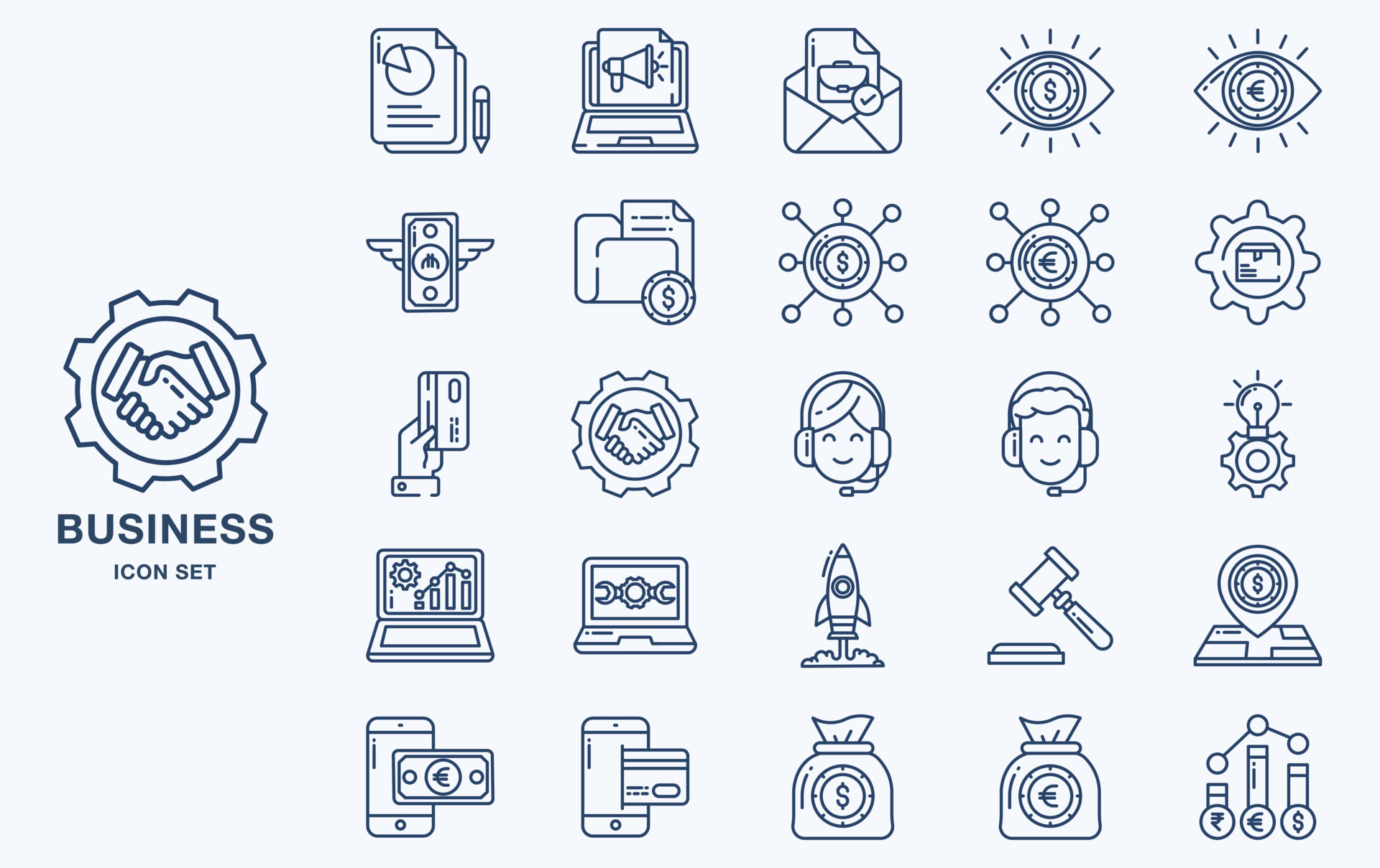 Business and finance vector icon set 10397812 Vector Art at Vecteezy