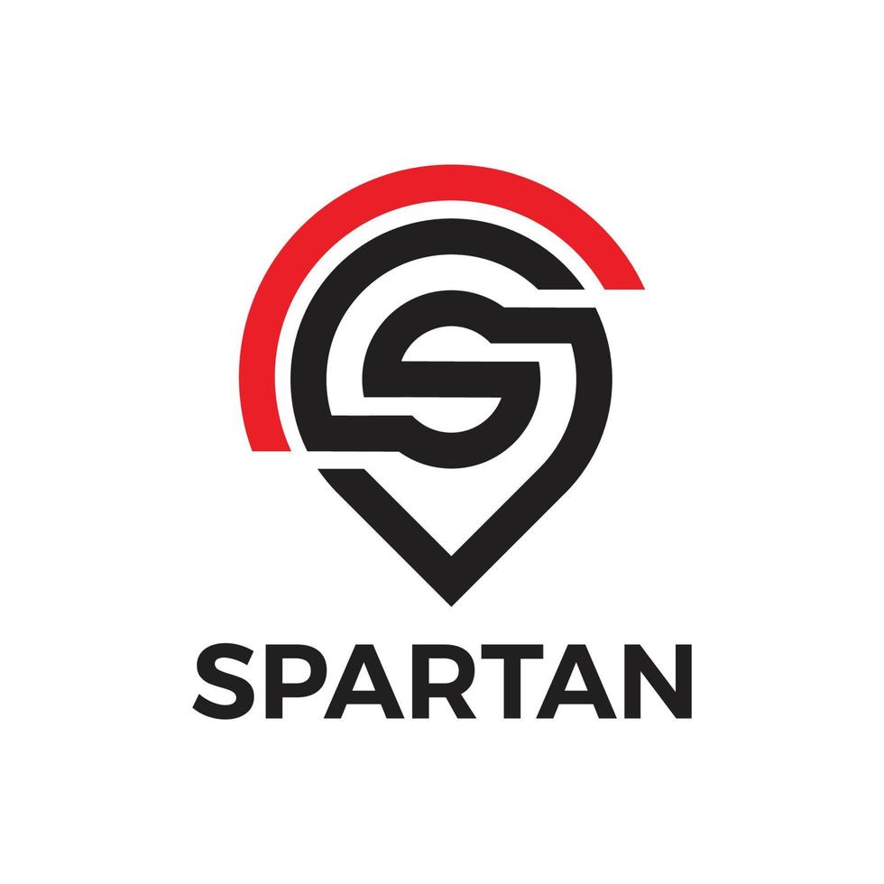 letter S pin spartan knight helmet logo template 10397891 Vector Art at Vecteezy