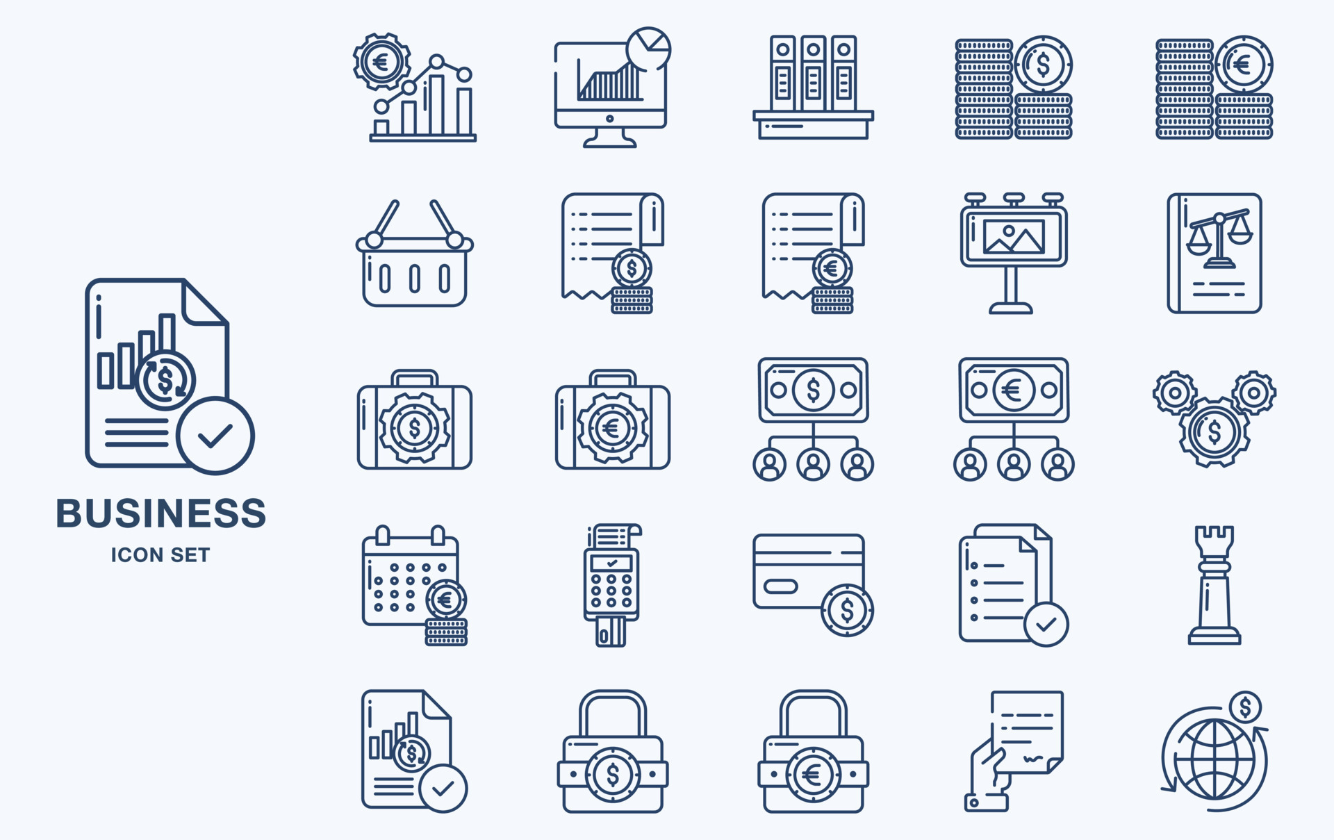 Business and finance vector icon set 10398020 Vector Art at Vecteezy
