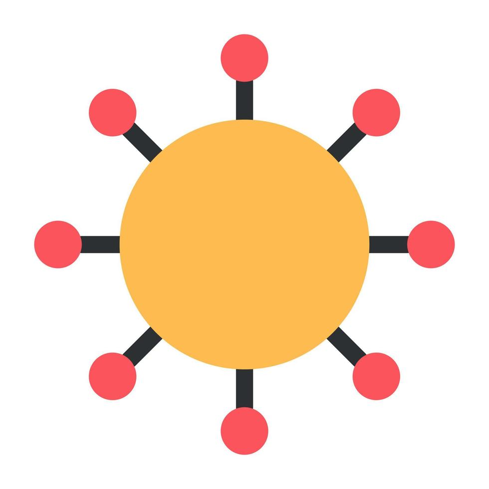 Flat design icon of network 10398063 Vector Art at Vecteezy