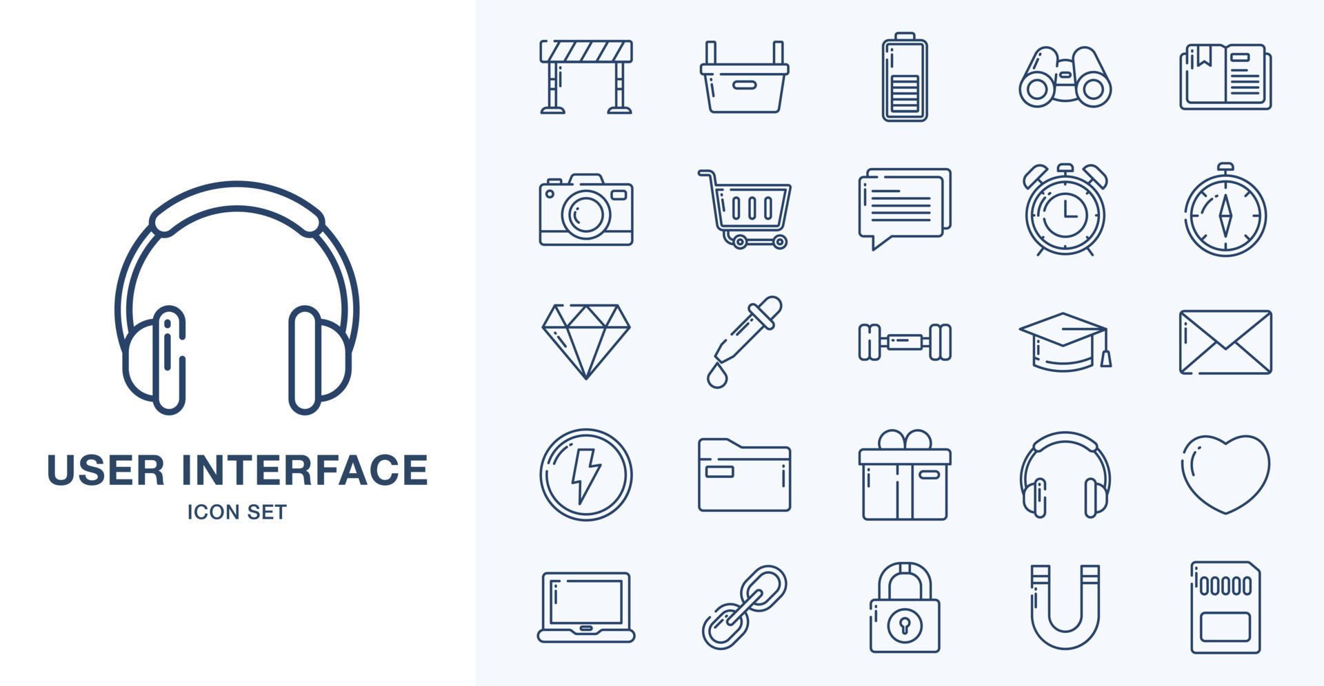 Basic Ui Essential Icon Web Icon Set Outline Icon Set 10398520